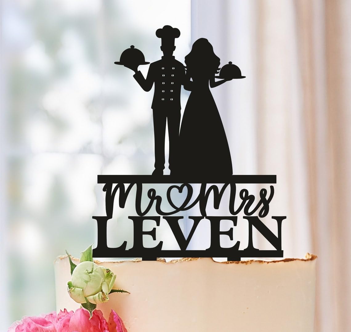Personalized Cook Wedding Cake Topper, party Cake Topper，Cake Decor for ...