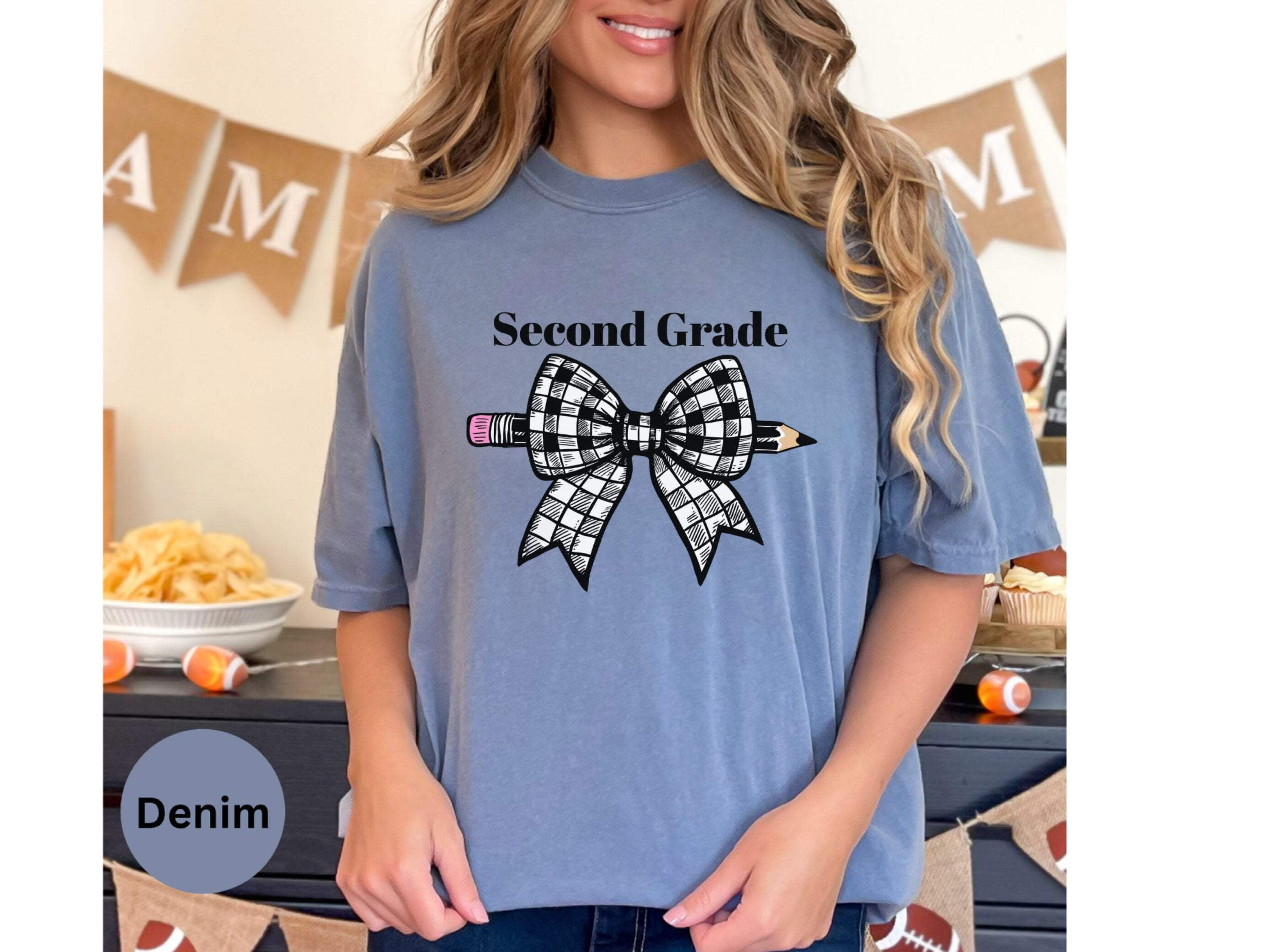 Personalized Coquette Teacher Shirt, Coquette Pencil Bow Shirt, Trendy ...