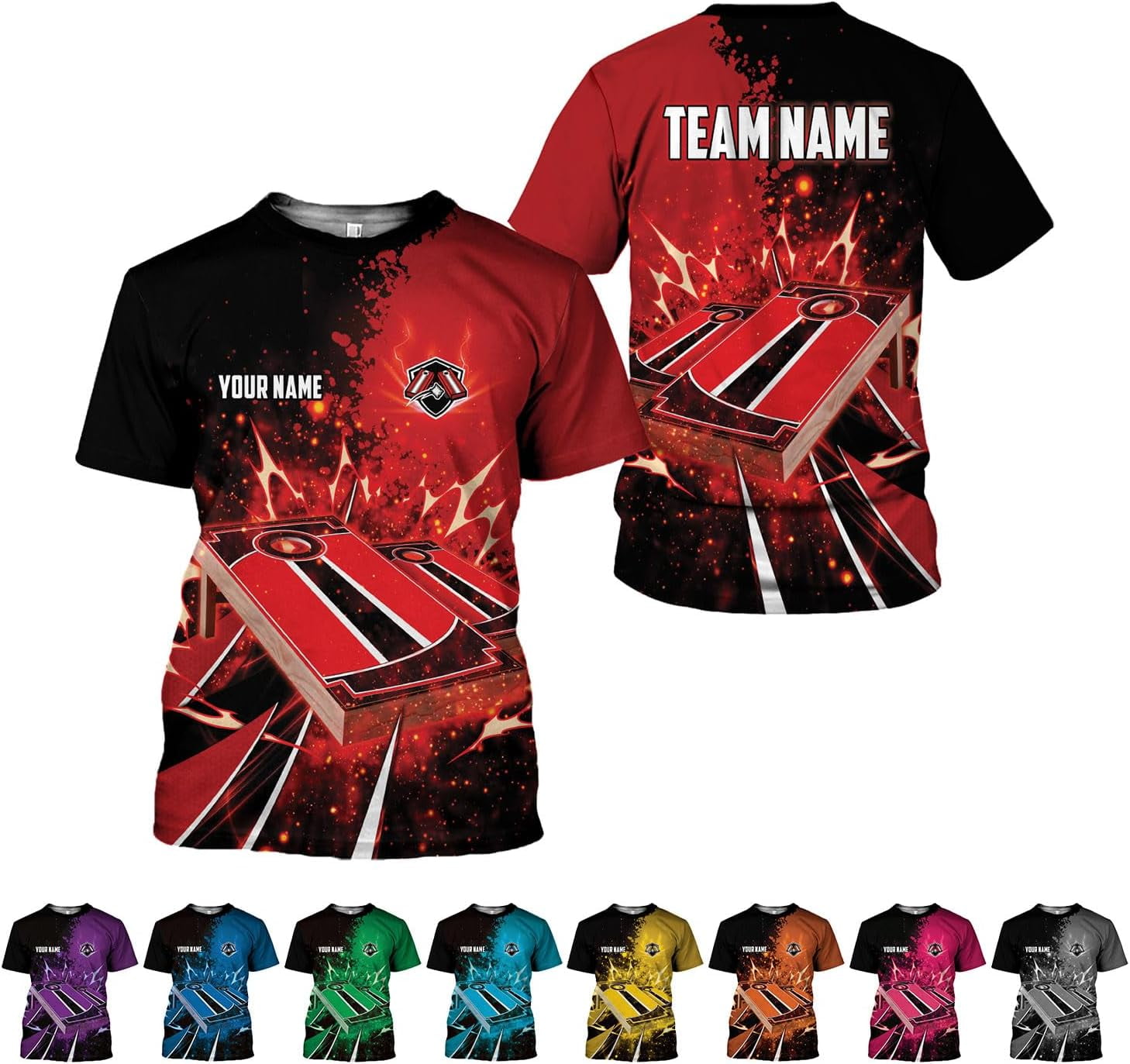 Personalized Cornhole 3D Player T-Shirt for Team Uniform Funny Gift Men ...