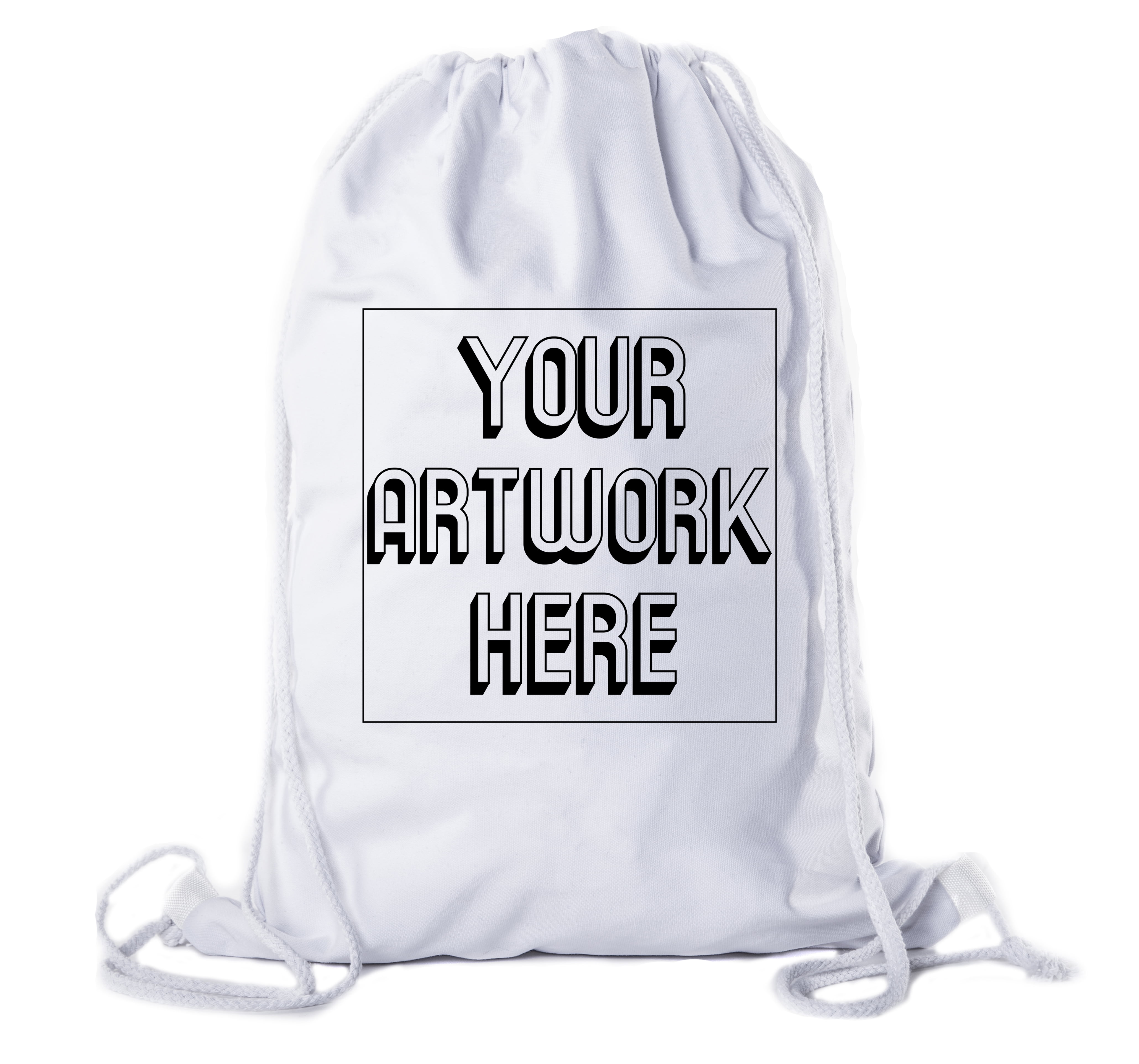 Personalized Cotton Drawstring Backpacks, Your logo here Custom Cinch ...