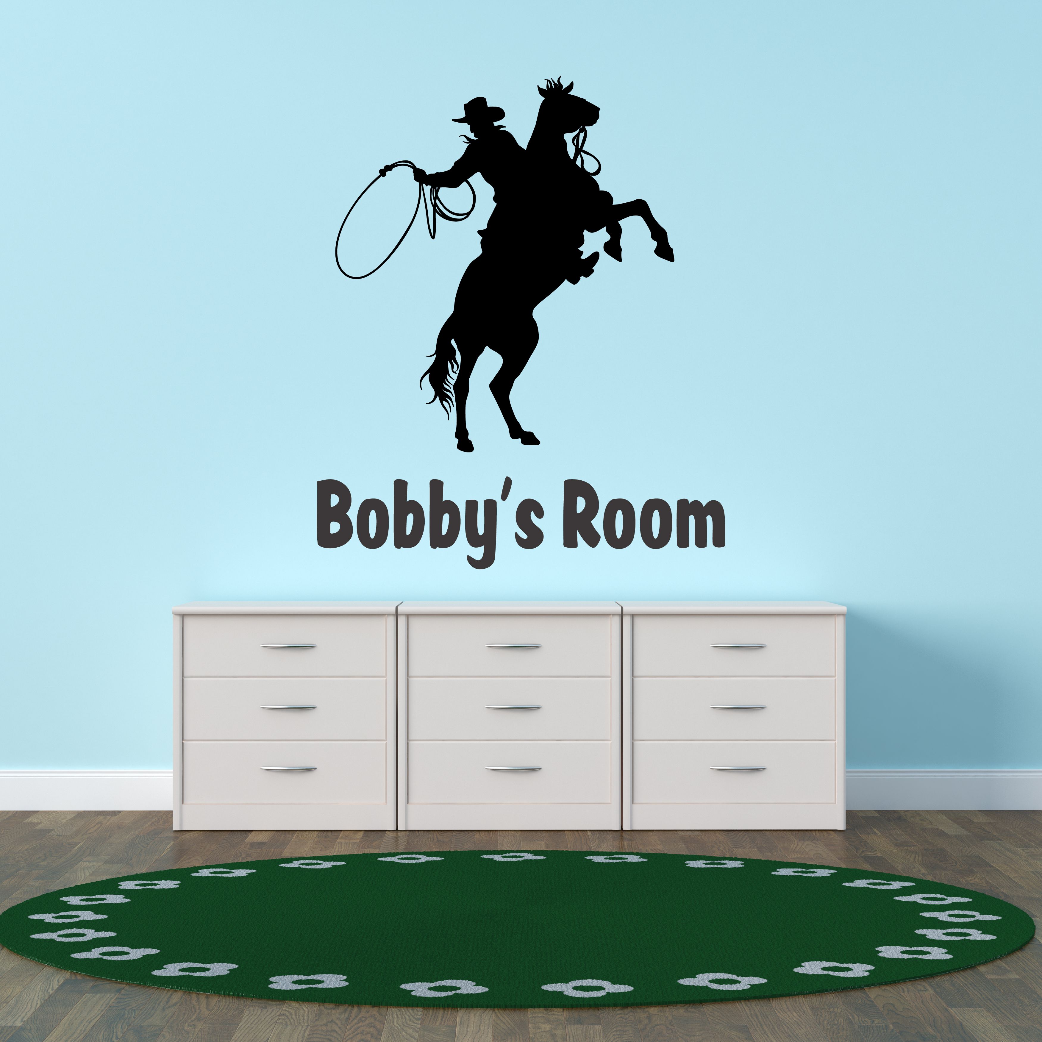 Personalized Country / Western / Cowgirl Wall Decals for Boys Room ...