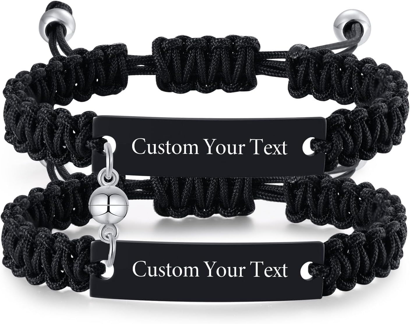 Personalized Couple Bracelets For Men Women : Handmade Custom Engraved ...