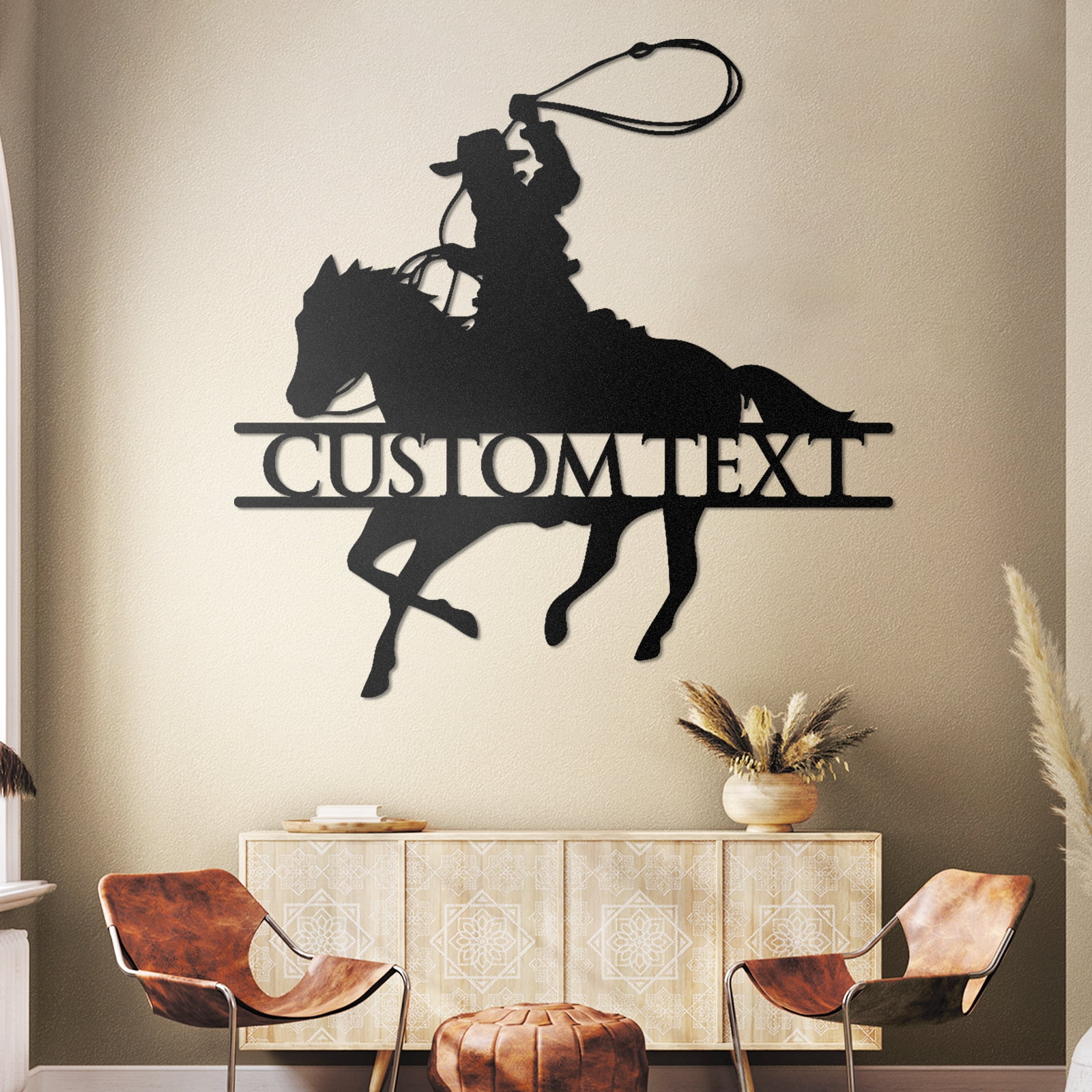 Personalized Cowboy Metal Sign, Custom Metal Name Sign, Vintage Metal ...