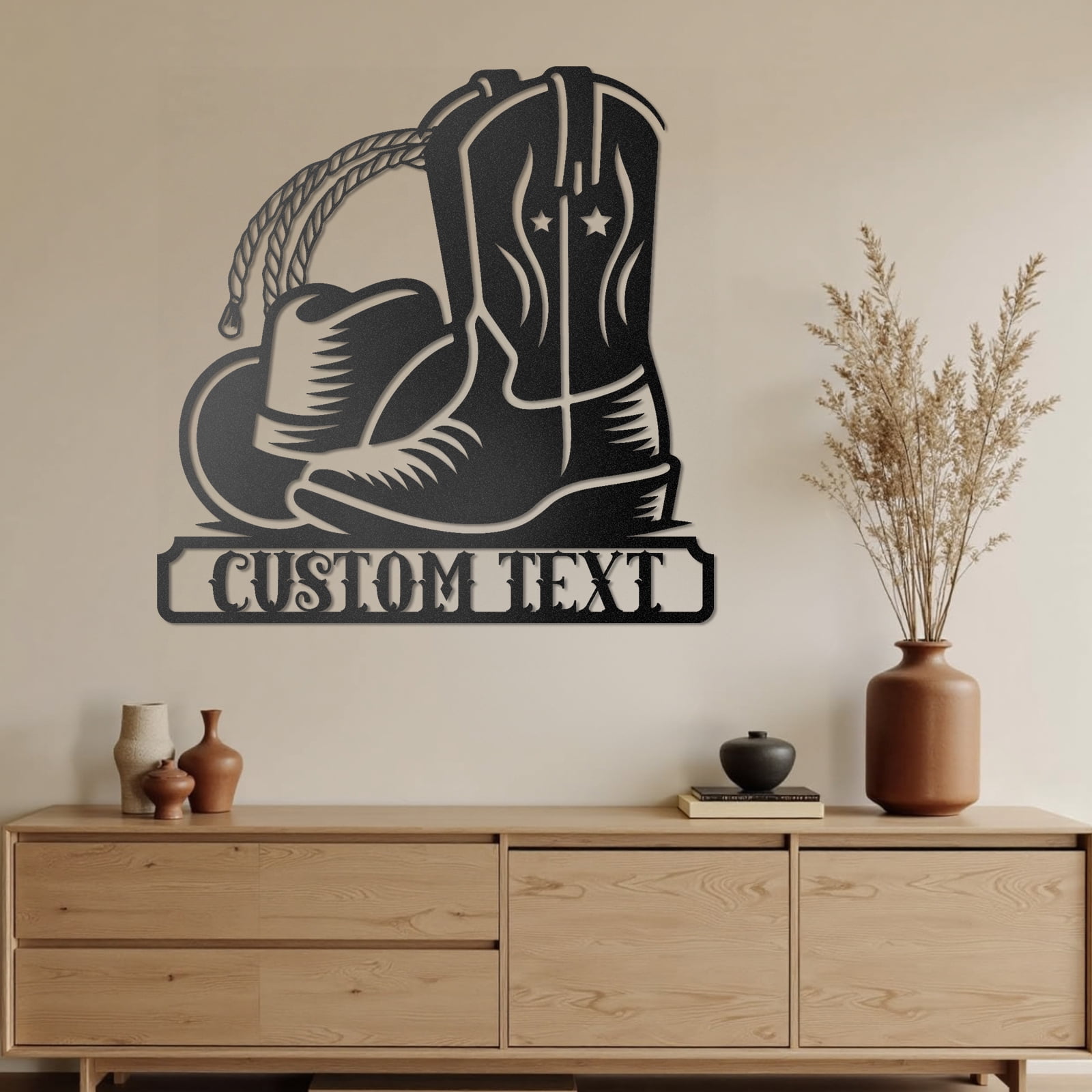 Personalized Cowboy Metal Sign, Western Wall Decor, Rustic Cowboy ...