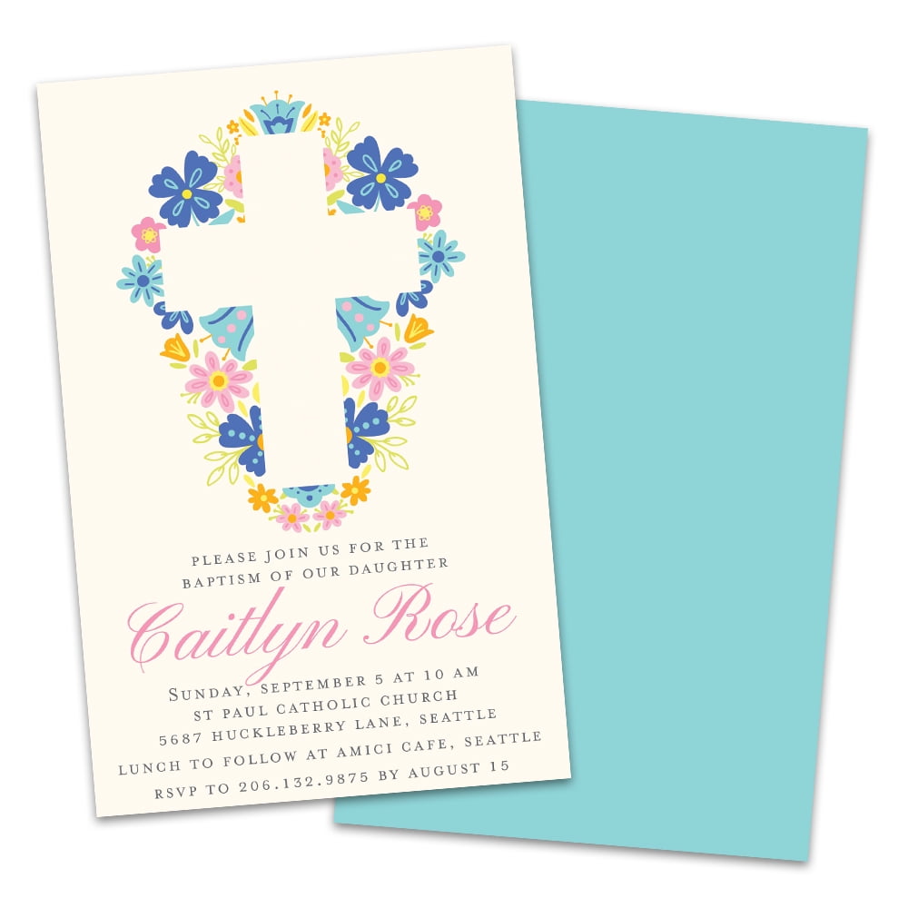 Catholic Baptism Invitations