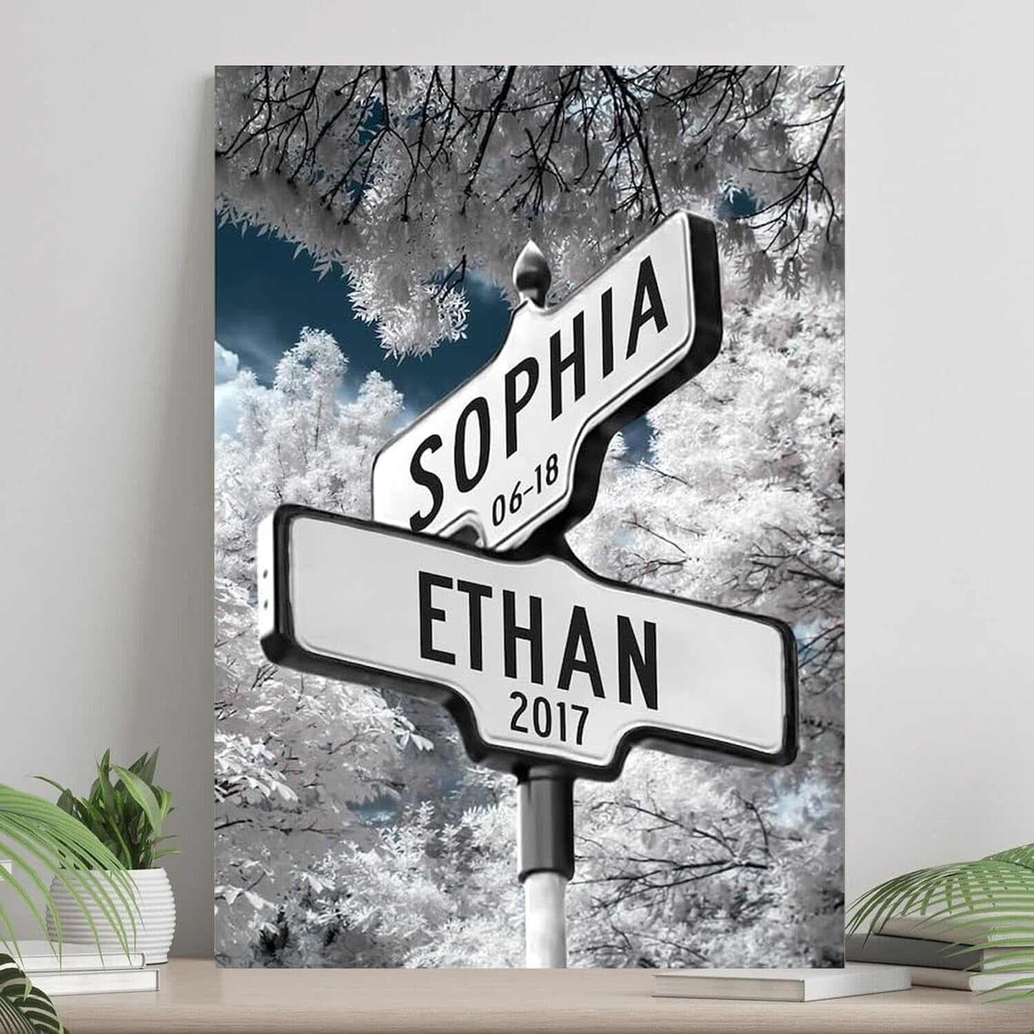 Personalized Crossroads Sign Couple''s Name And Date On Street Sign ...