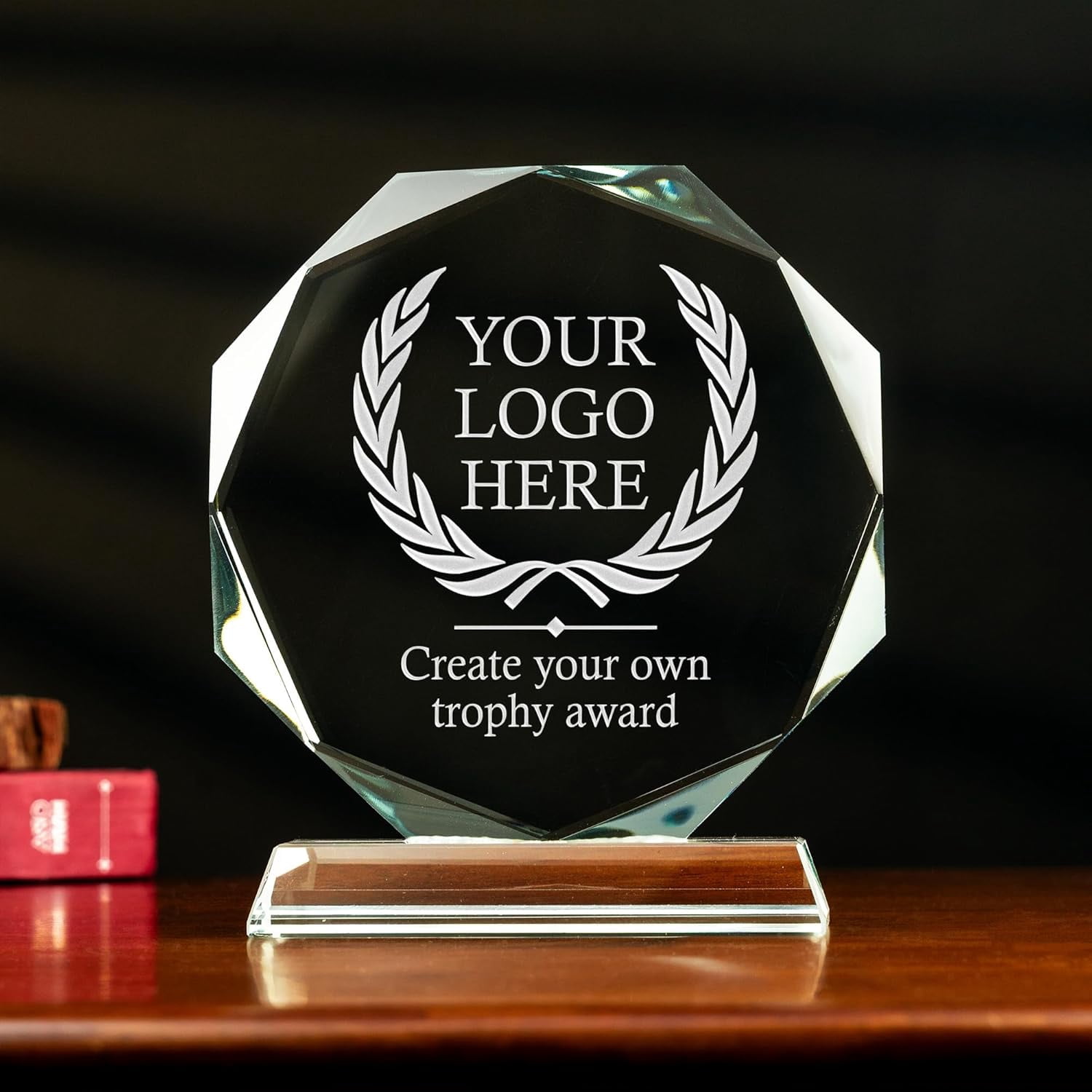 Personalized Crystal Award with Text & Logo, Free Design Assistance ...