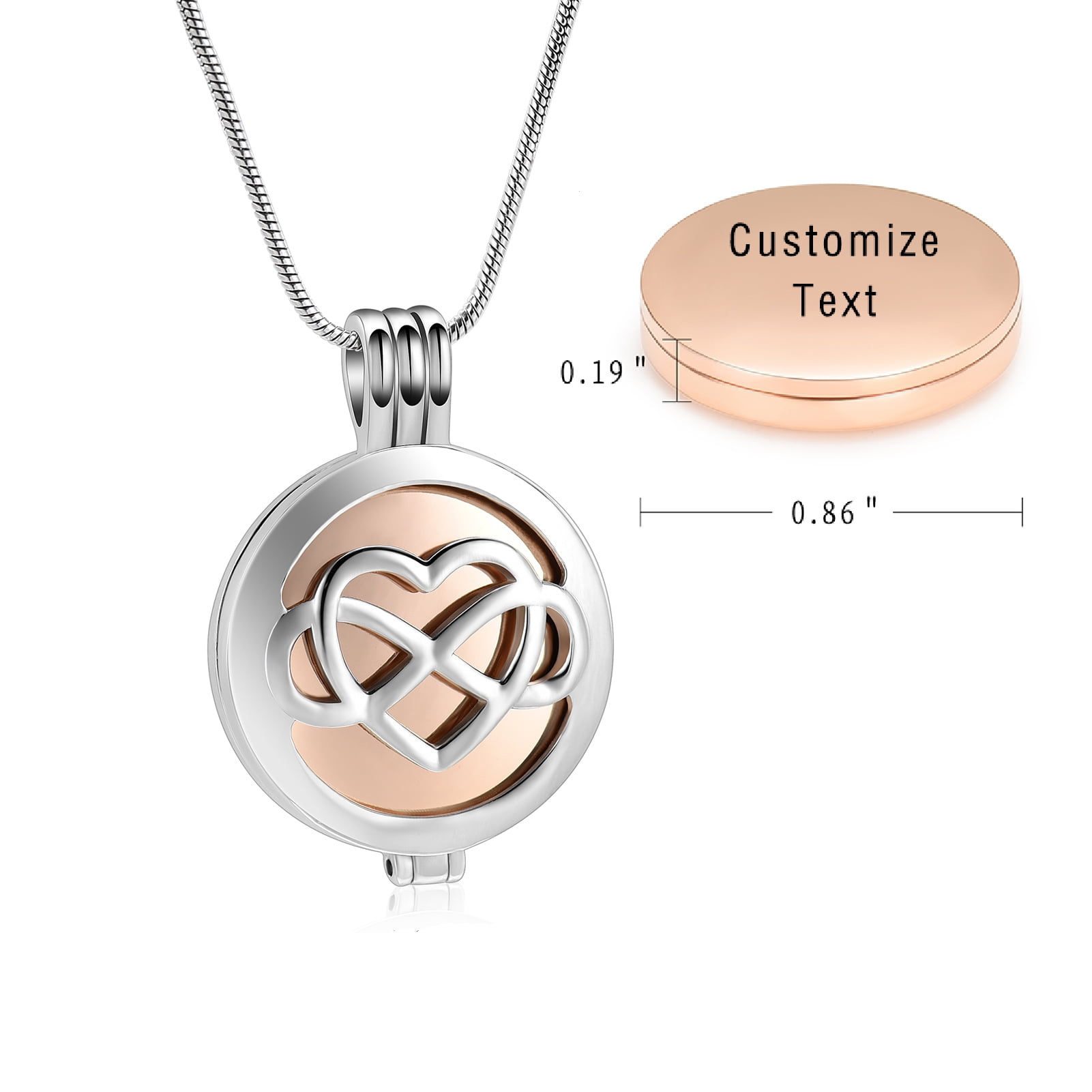 Personalized Crystal Heart Urn Jewelry Ash Holder Necklace for ...
