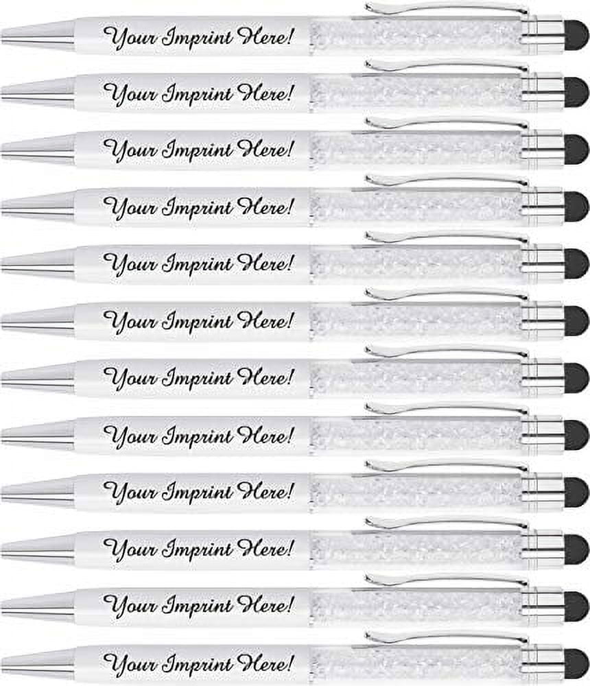 Personalized Crystal Pens with Stylus - Metal Gem Pen - Custom Metallic ...
