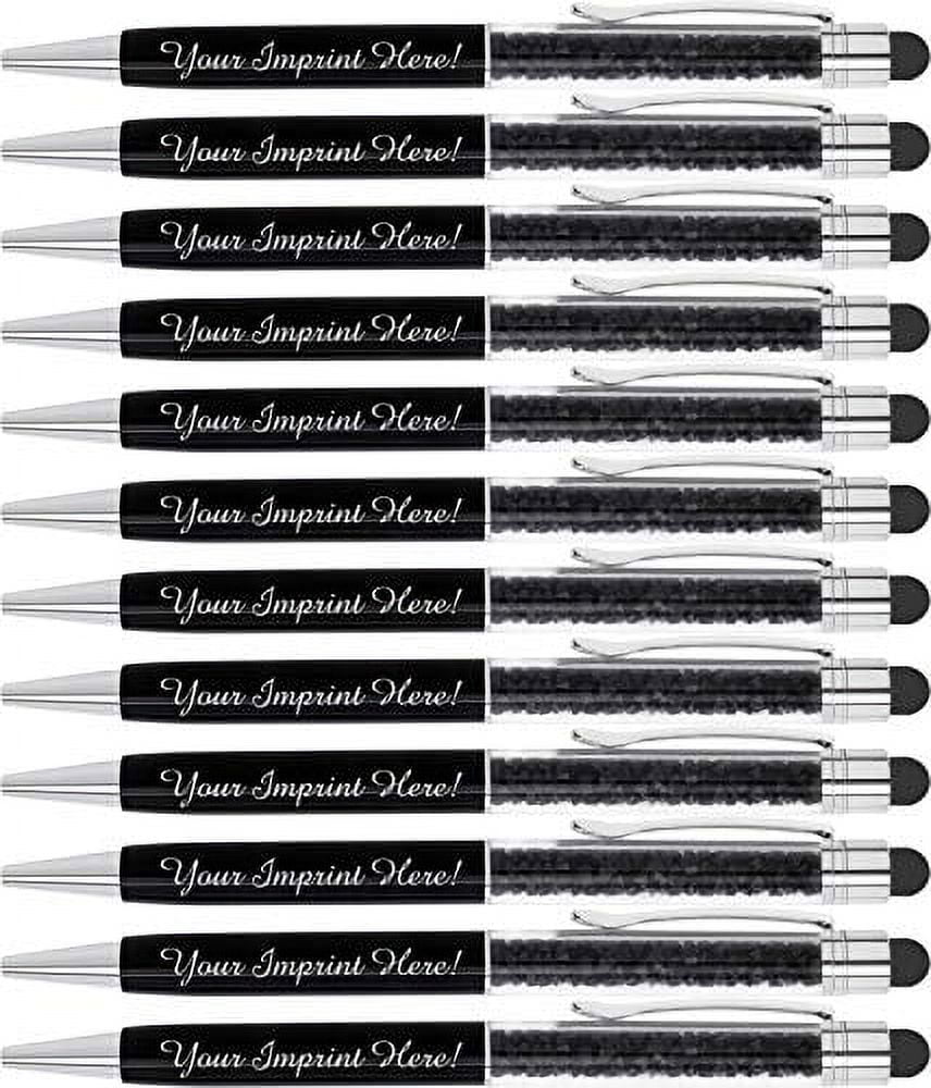 Personalized Crystal Pens with Stylus - Metal Gem Pen - Custom Metallic ...