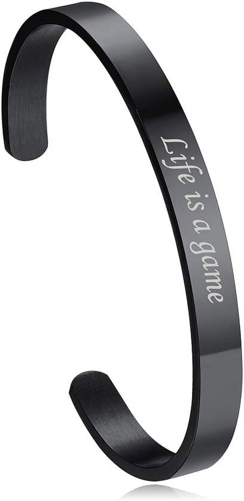 Personalized Cuff Bracelets Custom Name Bangle Bracelet Inspirational ...