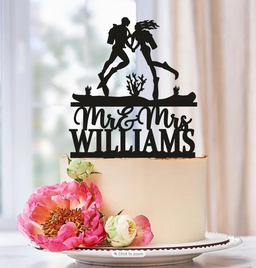 Personalized Custom Acrylic Cake Topper, For Engagements, Birthday ...