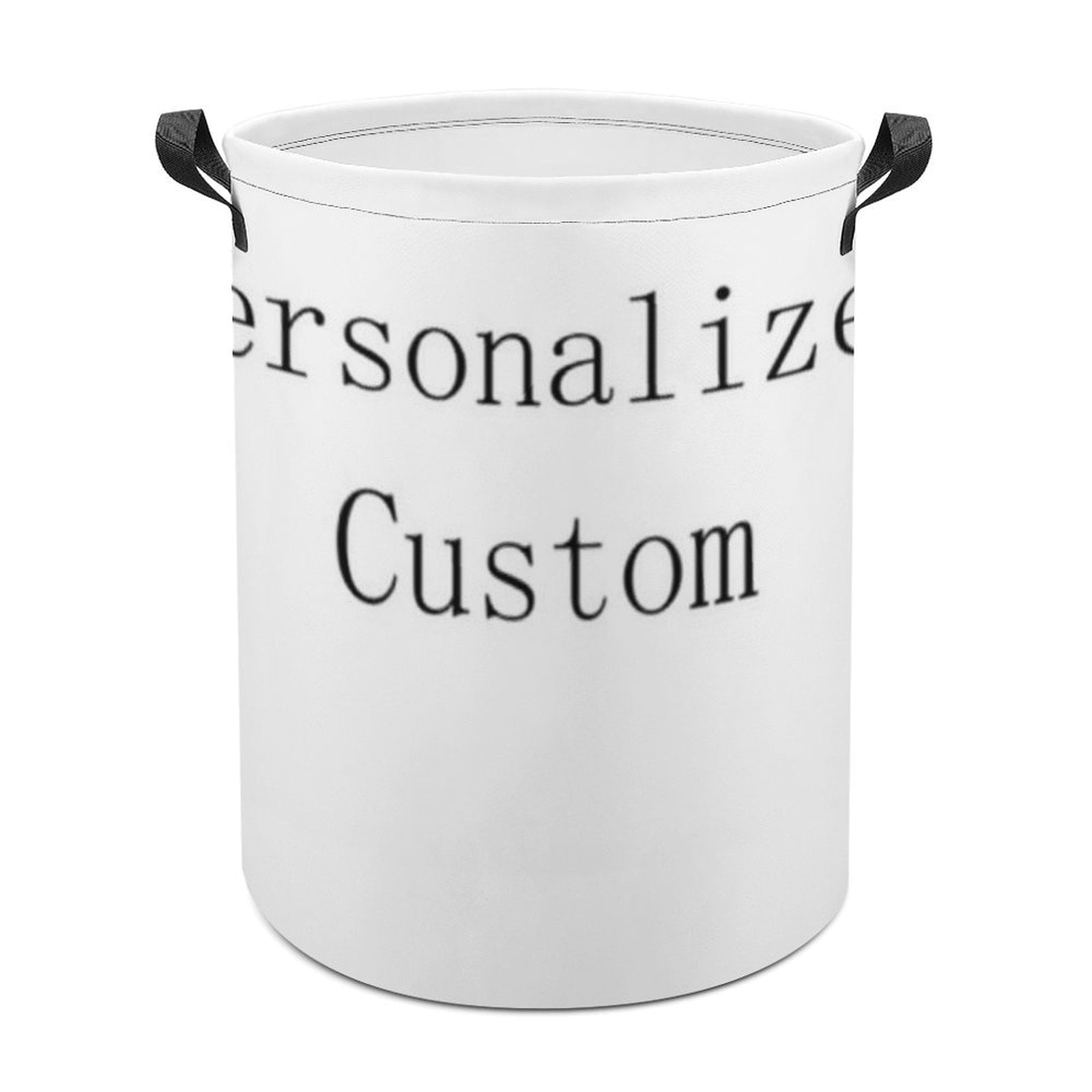 Personalized Custom Laundry Bag, Collapsible Round Laundry Hamper with ...