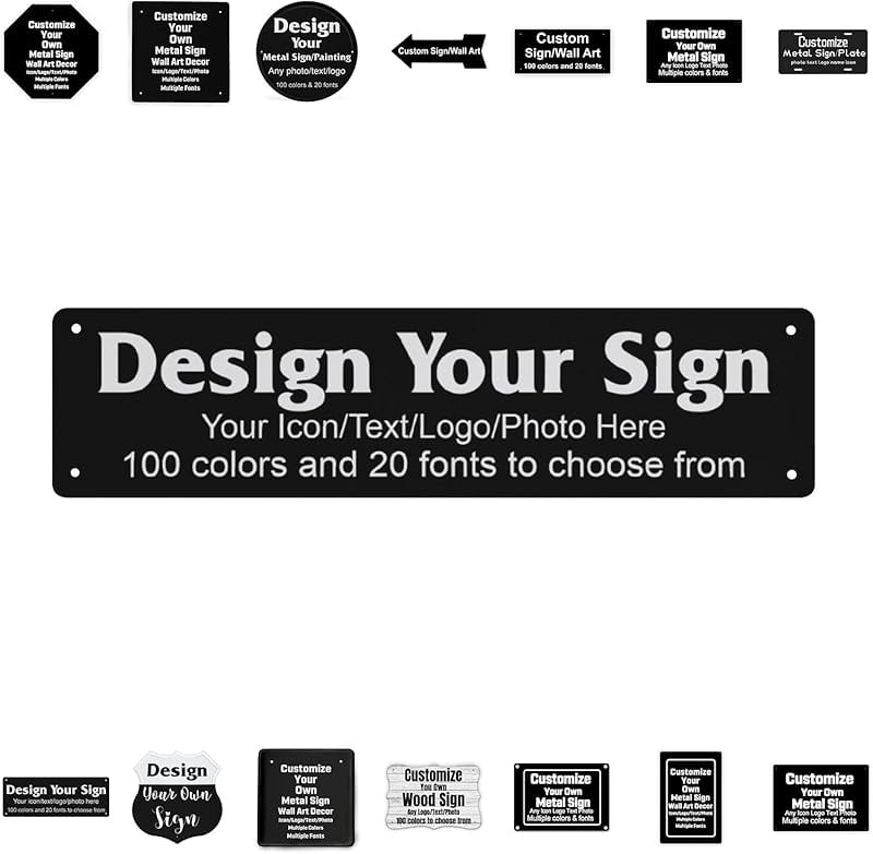 Personalized Custom Metal Sign, 12x12 inch Cusotmized Round Signs with ...