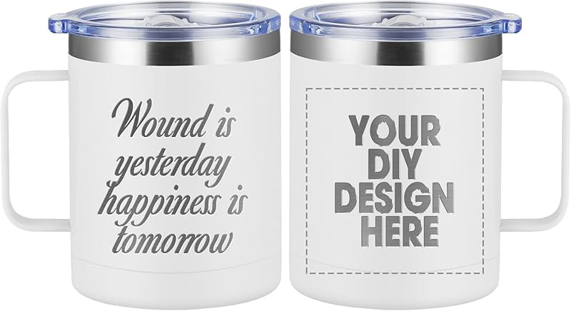 Personalized Custom Mug with Engraving Text/Logo Print in CN 12oz ...