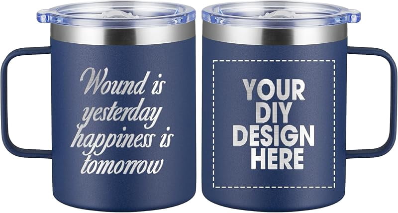 Personalized Custom Mug with Engraving Text/Logo Print in CN 12oz ...