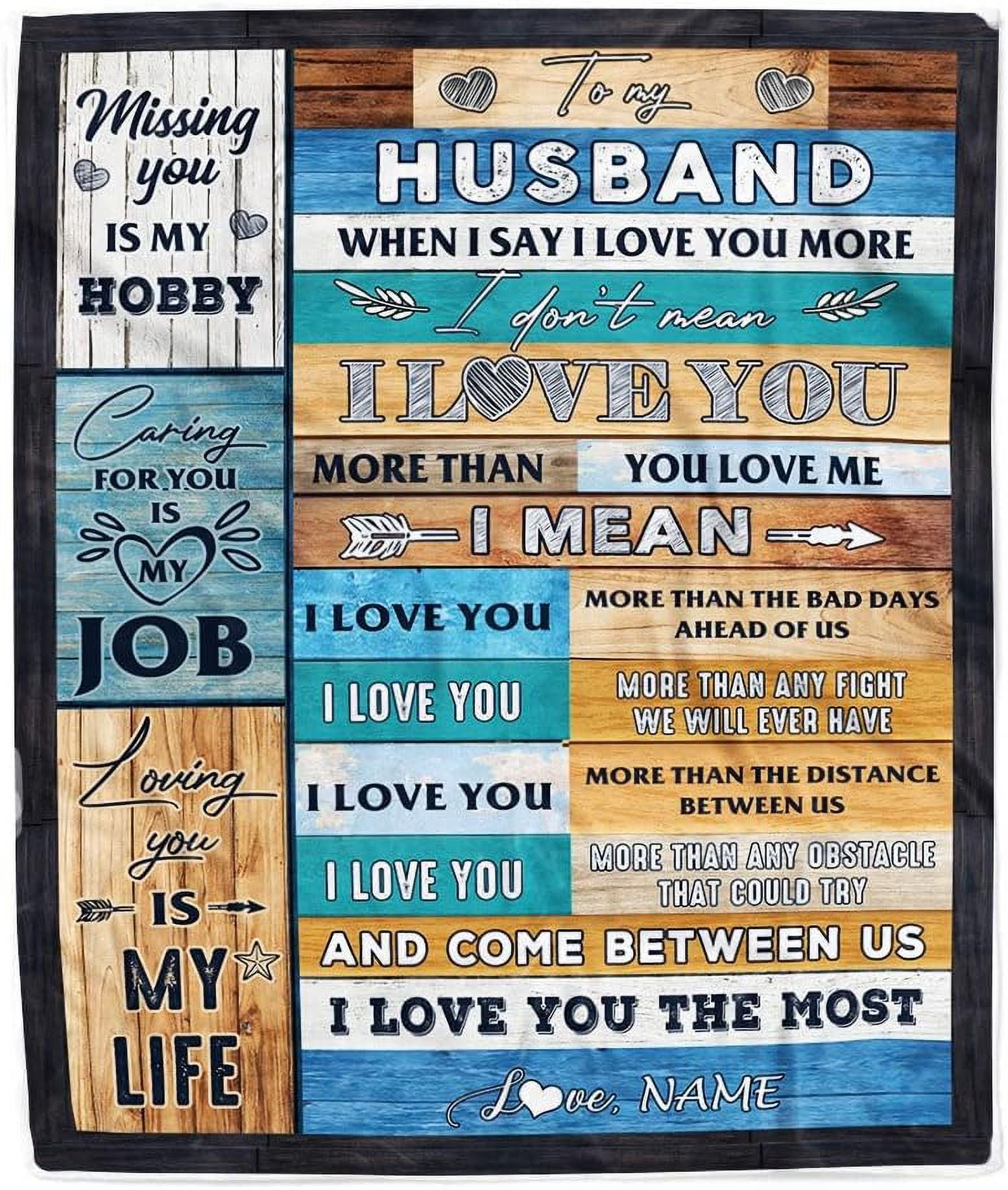 Personalized Custom Name to My Husband Blanket from Wife You are My Everything Husband Birthday ...