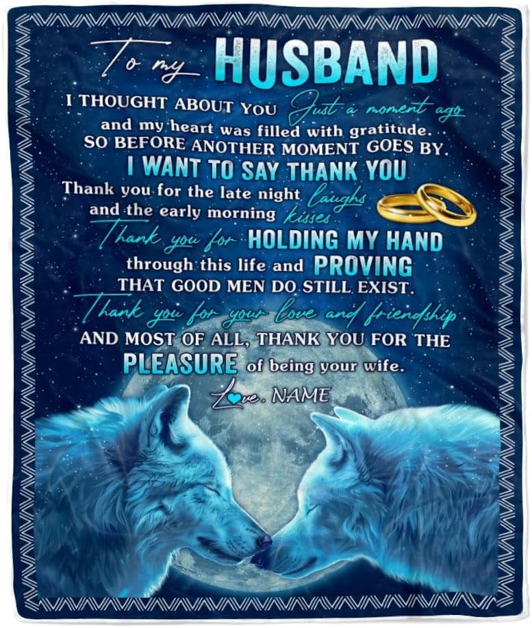Personalized Custom Name to My Husband Blanket from Wife You are My Everything Husband Birthday ...