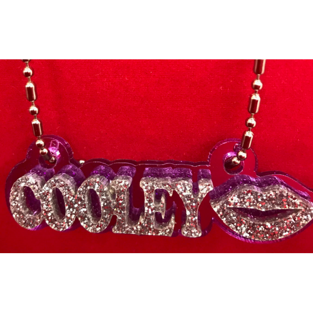 Personalized Custom Name Plate Chain Necklace Laser Cut Name or Word ...