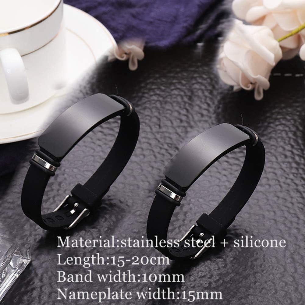 Personalized Custom Silicone Medical Alert Allergy Awareness Bracelet ...