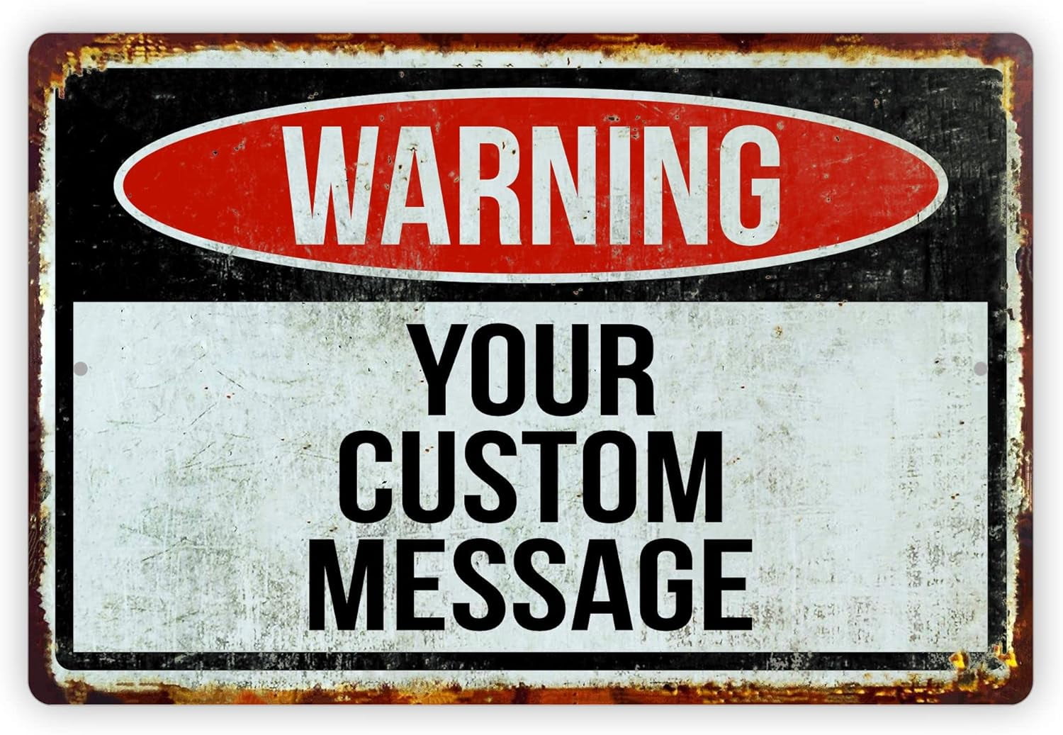 Personalized Custom Warning Aluminum Sign 8x12 Enter your own text ...