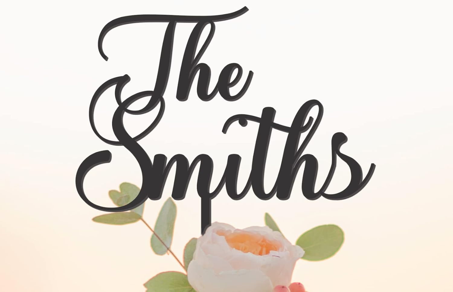 Personalized Custom cursive wording Wedding Cake Topper, Mr Mrs Bride ...