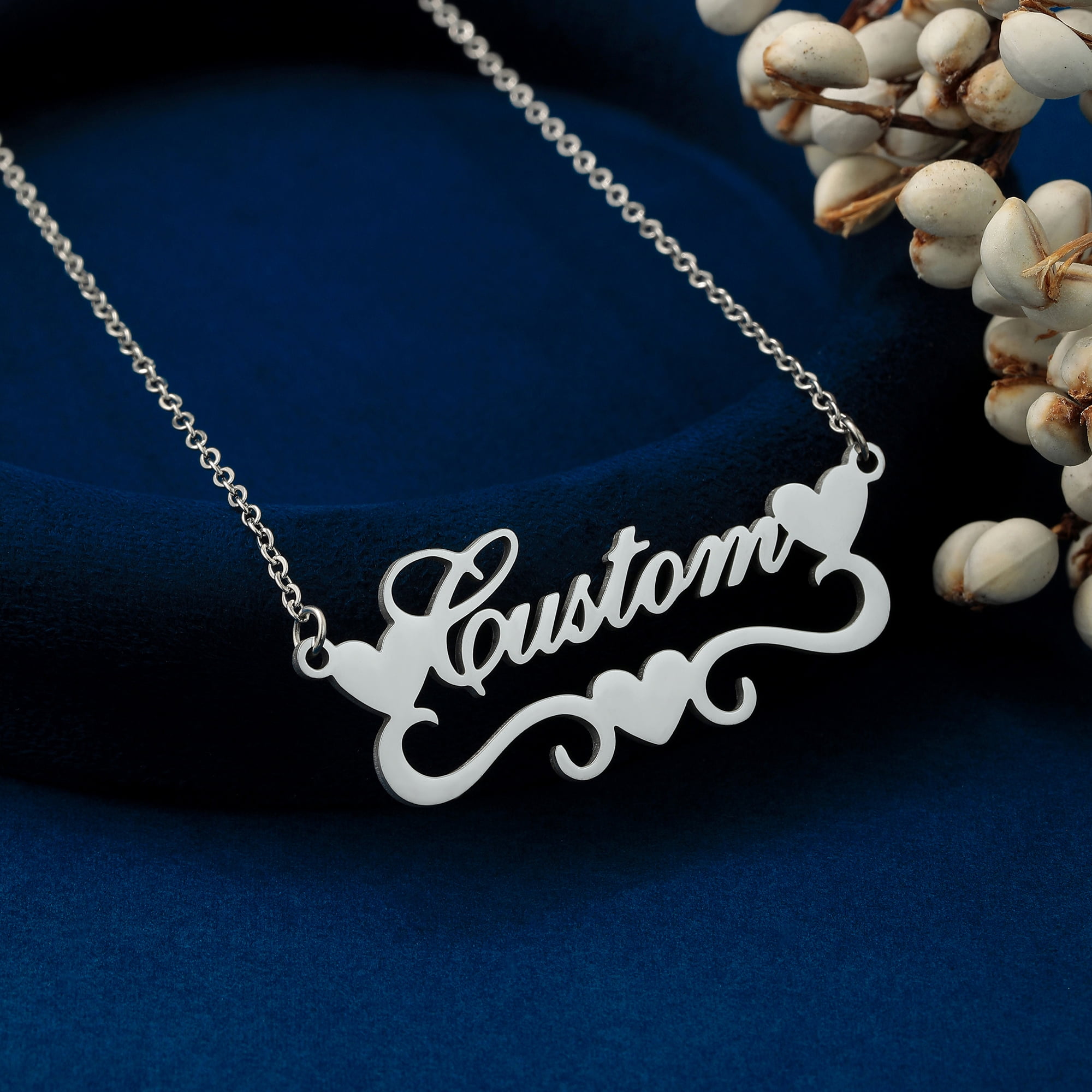 Personalized Customized Name Necklace for Women Pendant Stainless Steel ...