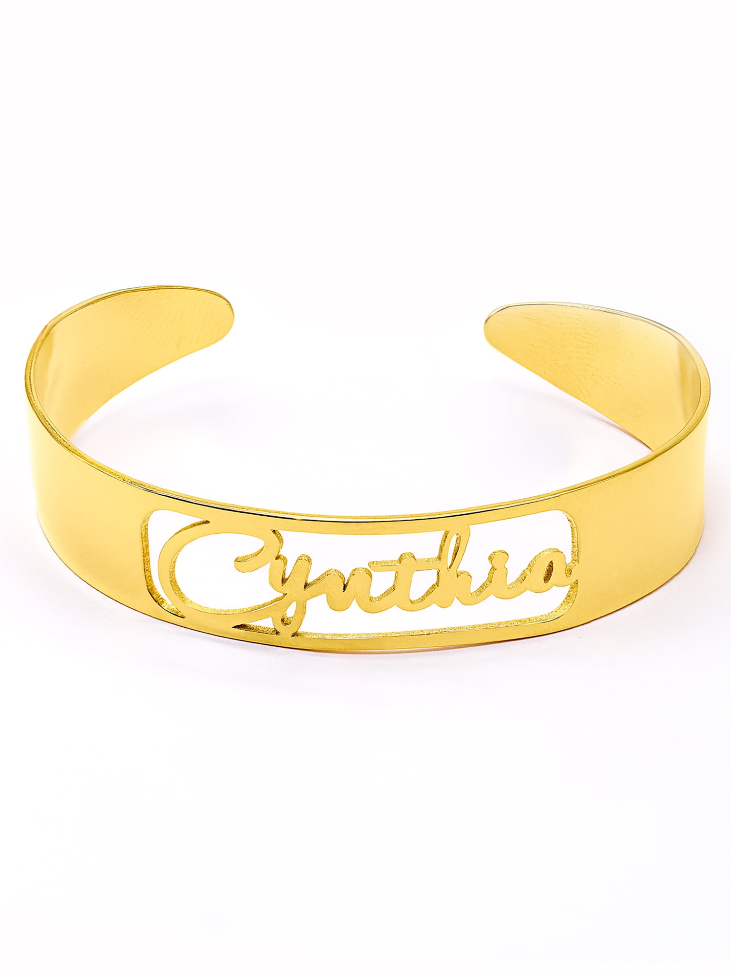 Personalized Cut-Out Script Name Bangle - Walmart.com