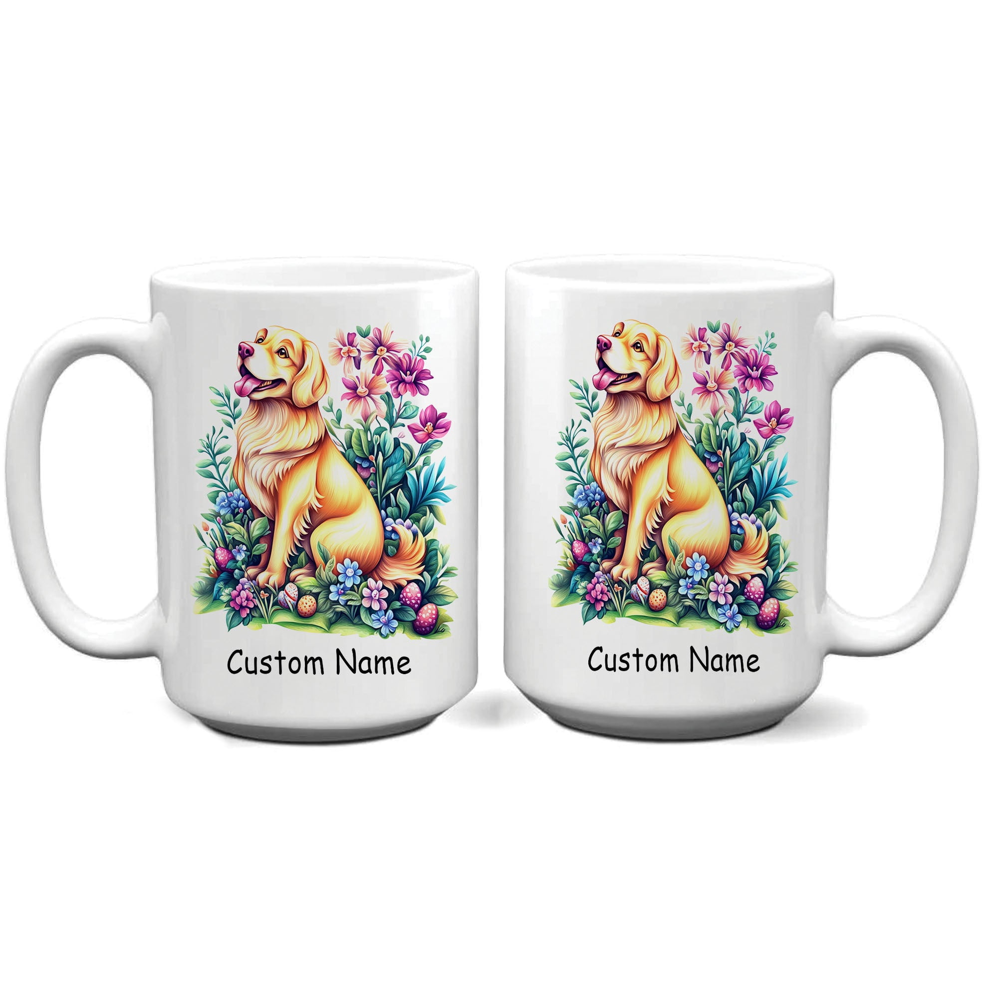 Personalized Cute Dog Coffee Mug – Custom Name Gift for Dog Lovers ...