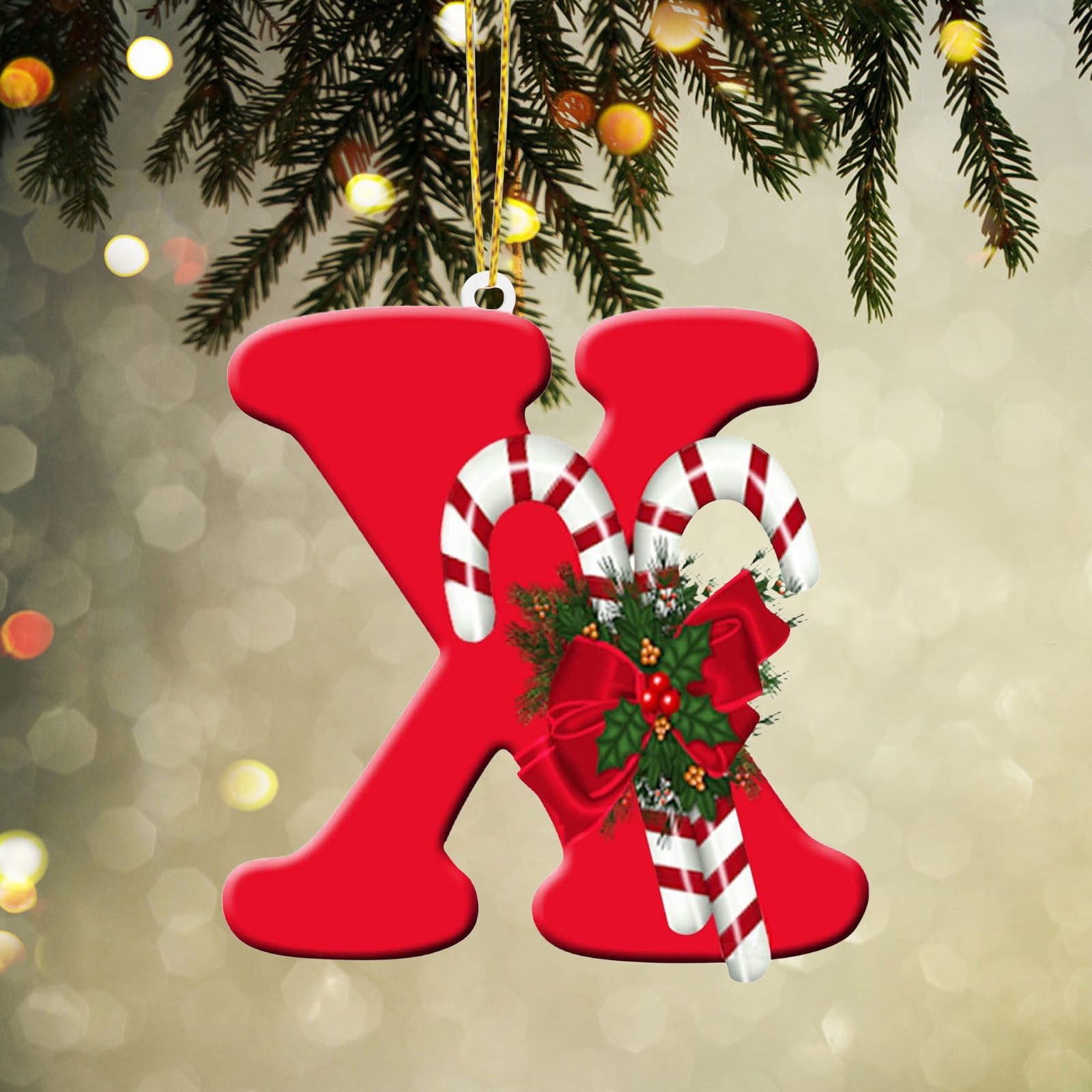 Personalized DIY Christmas Tree Letter Ornaments - 10cm Acrylic ...