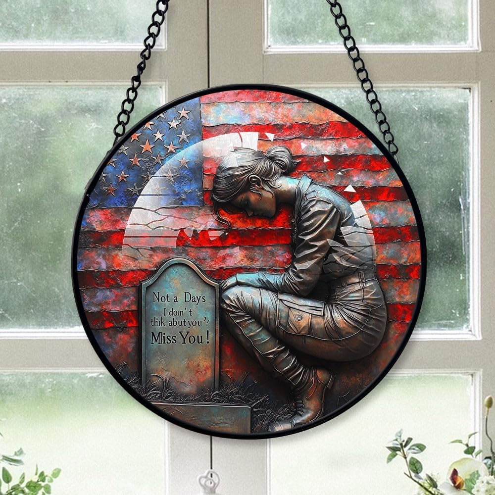 Personalized Dad Memorial Suncatcher Stained Glass, Dad Memorial Gifts ...