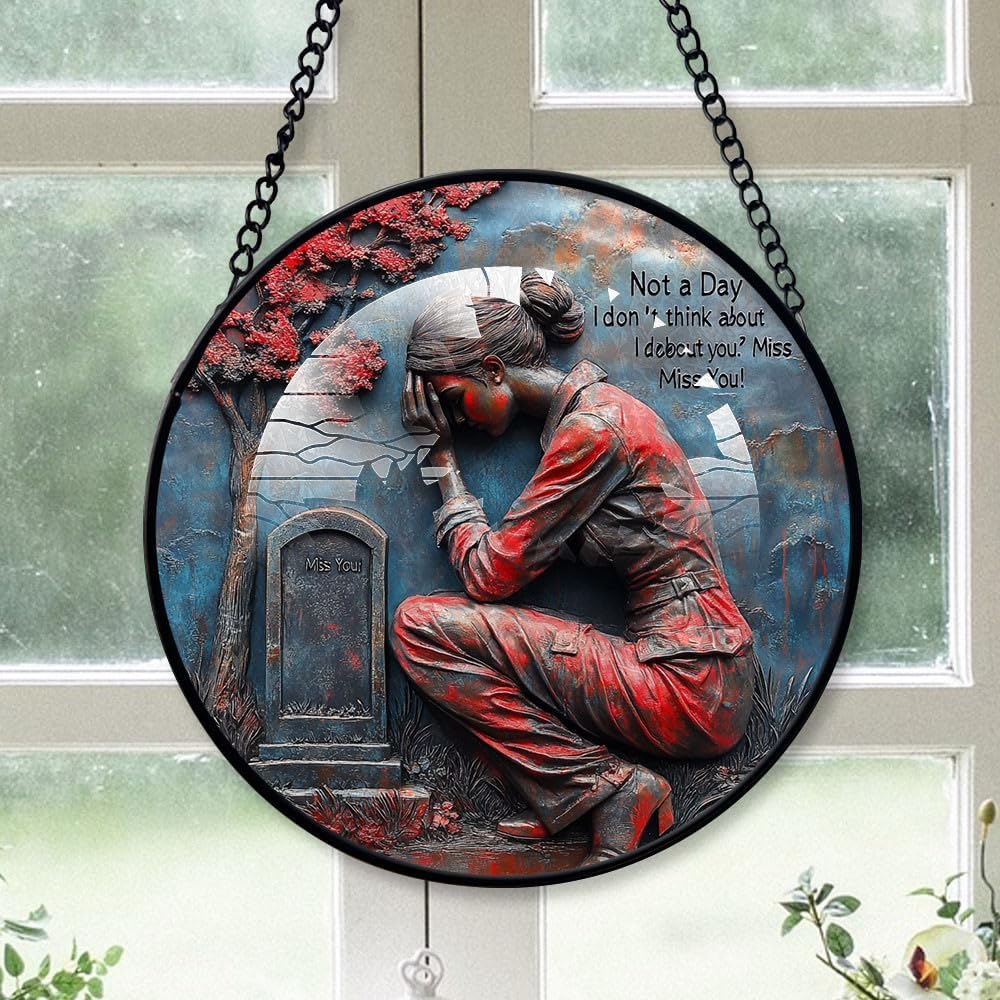 Personalized Dad Memorial Suncatcher Stained Glass, Dad Memorial ...