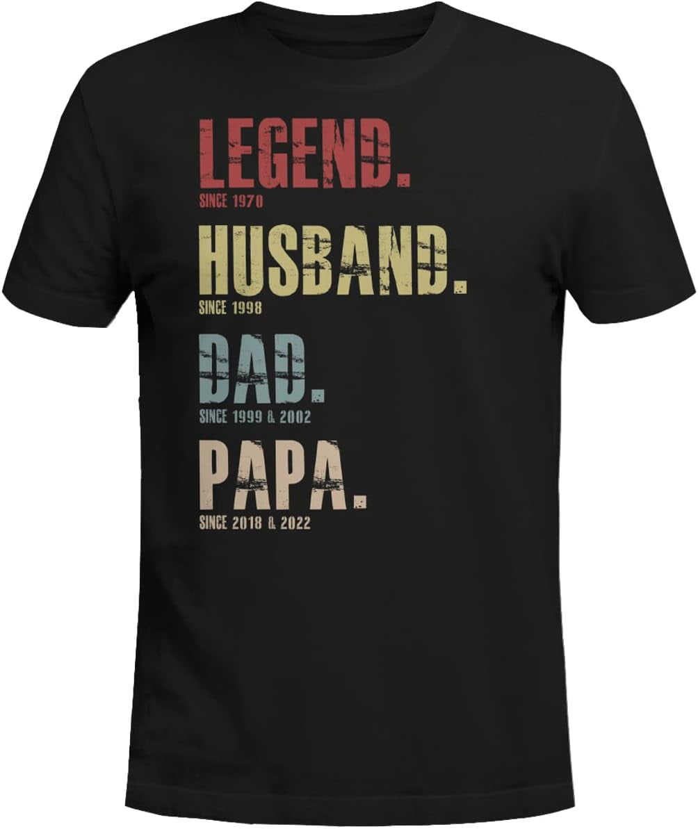 Personalized Dad Shirt, Custom Dad Shirts for Men, Legend Grandpa T ...