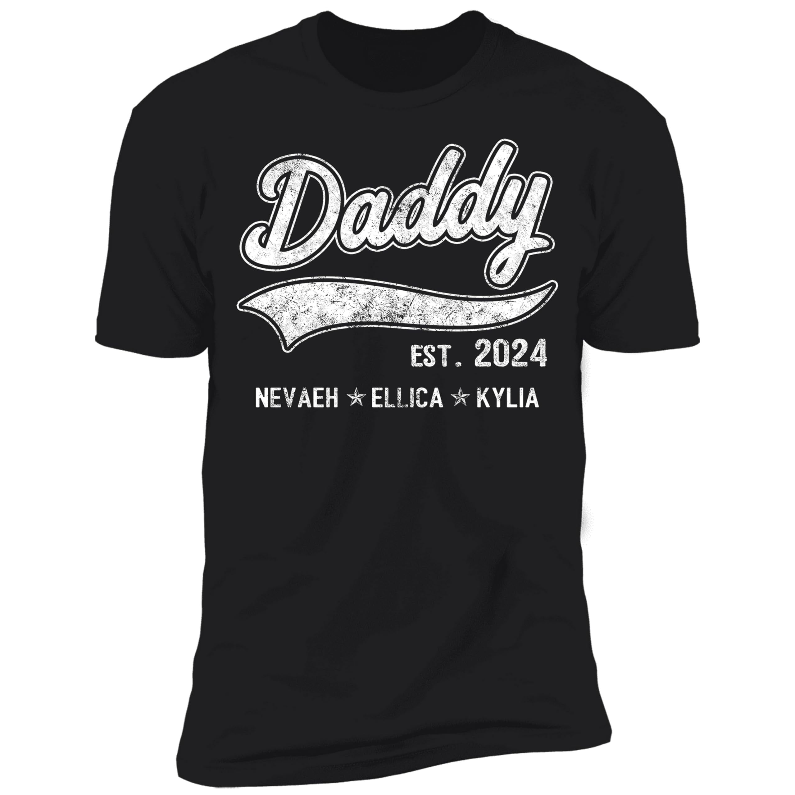 Personalized Daddy T-Shirt, Dad Established Shirt with Kid's Names, Dad ...