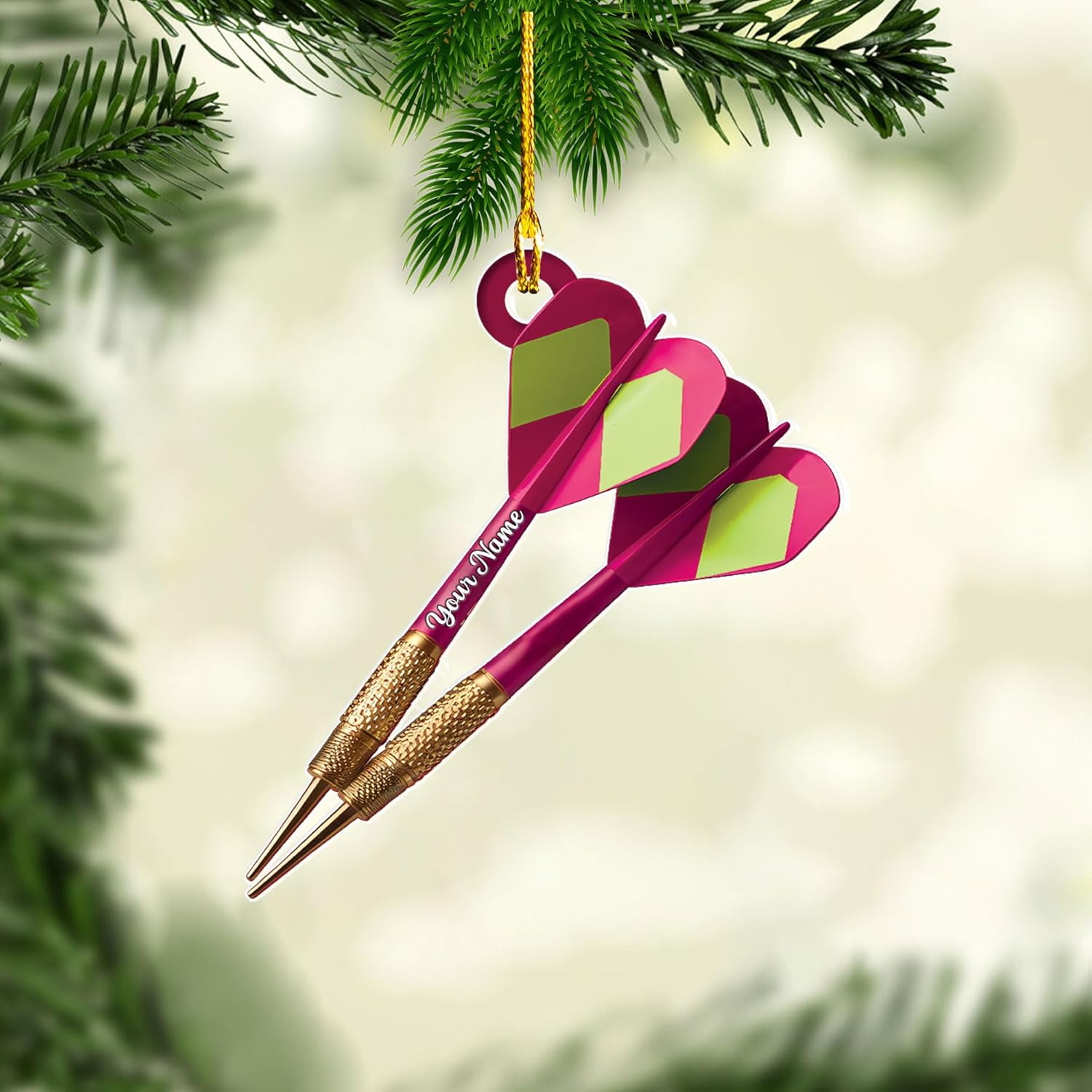 Personalized Dart Board Ornament 2025 Custom Dart Board Ornament Gift ...