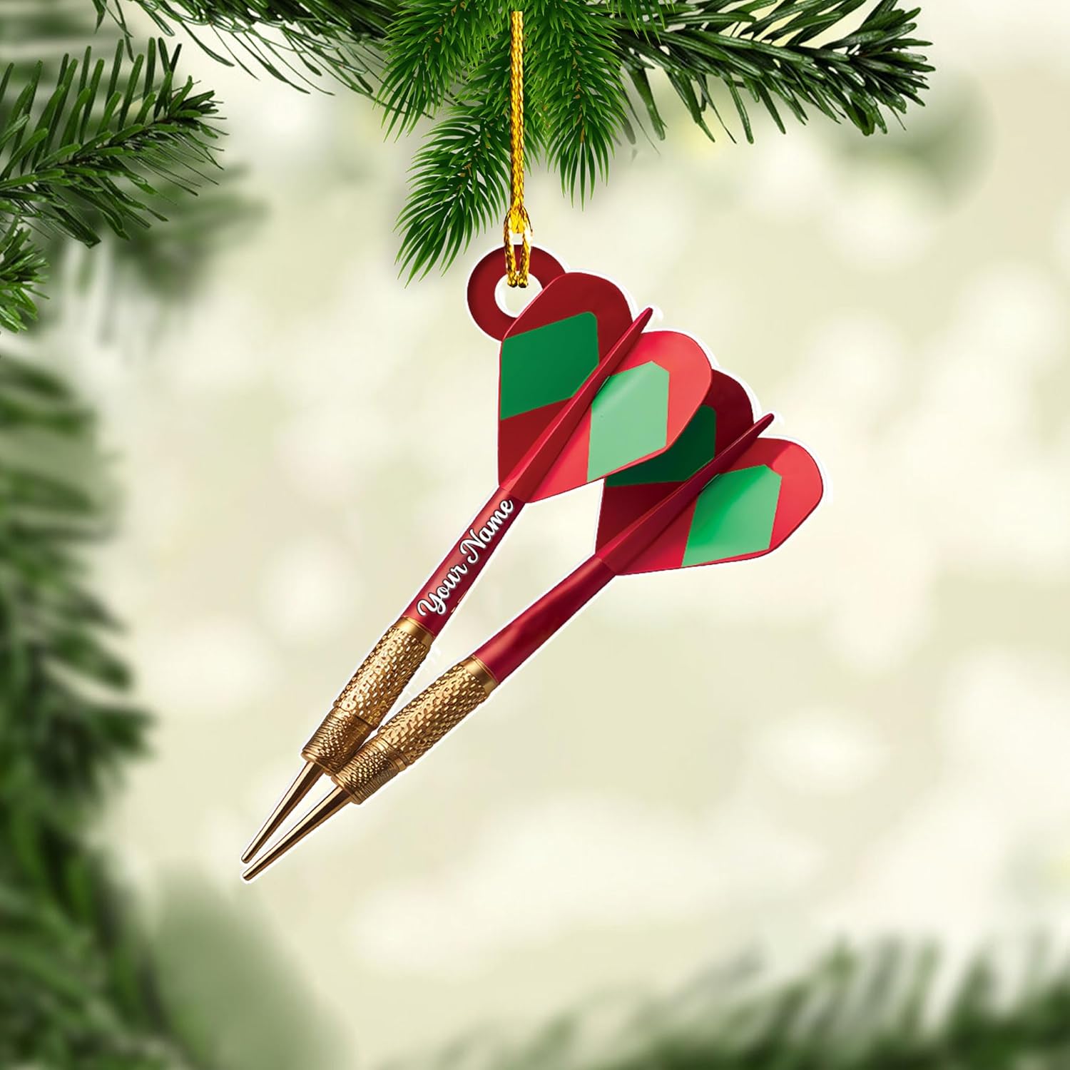 Personalized Dart Board Ornament 2025 Custom Dart Board Ornament Gift ...
