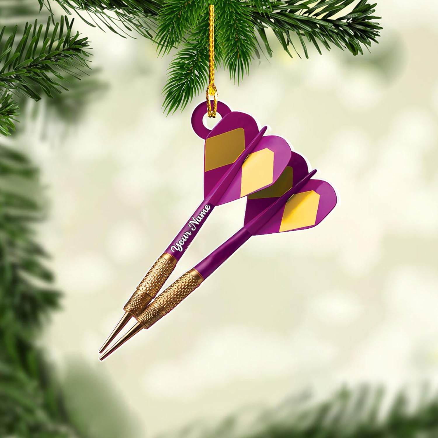 Personalized Dart Board Ornament 2025 Custom Dart Board Ornament Gift ...