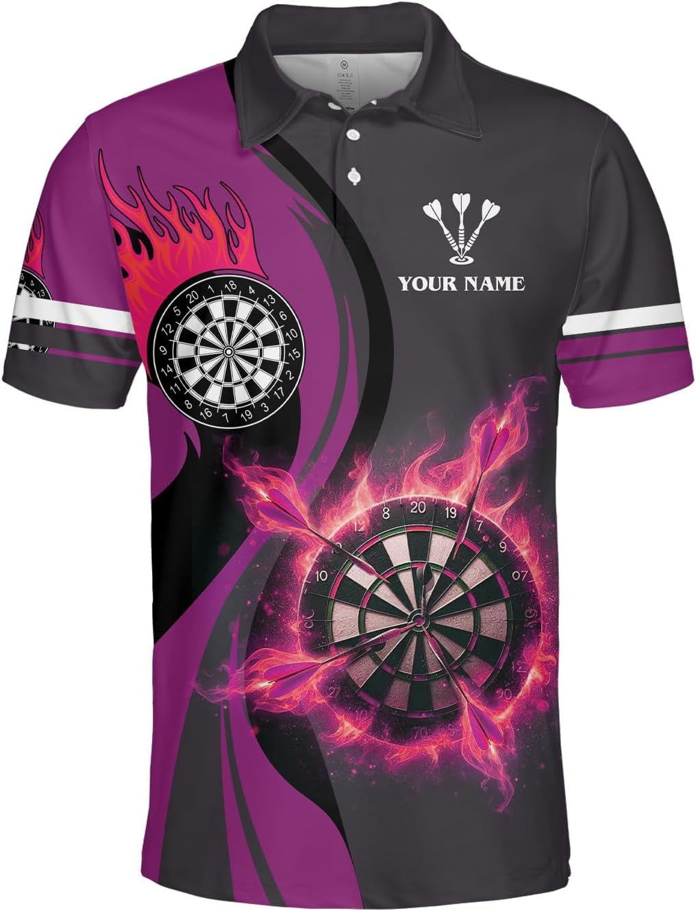 Personalized Dart Shirts Men Women 3D Polo Custom Name Team Jersey ...