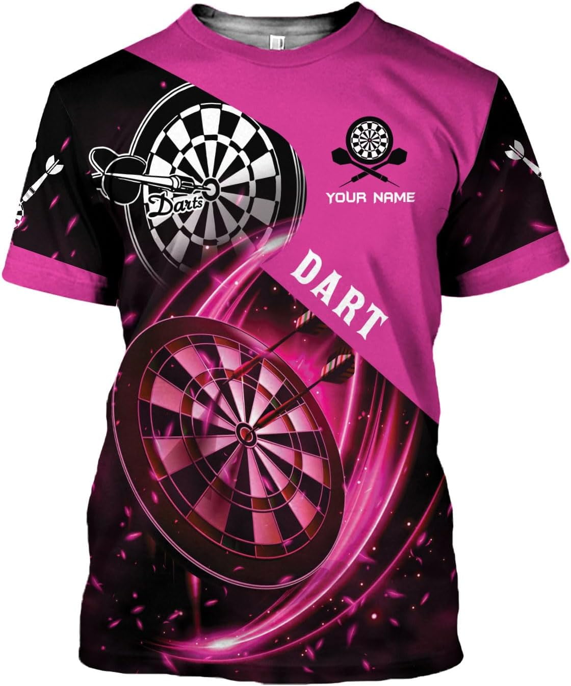 Personalized Dart Shirts Men Women 3D Polo Custom Name Team Jersey ...
