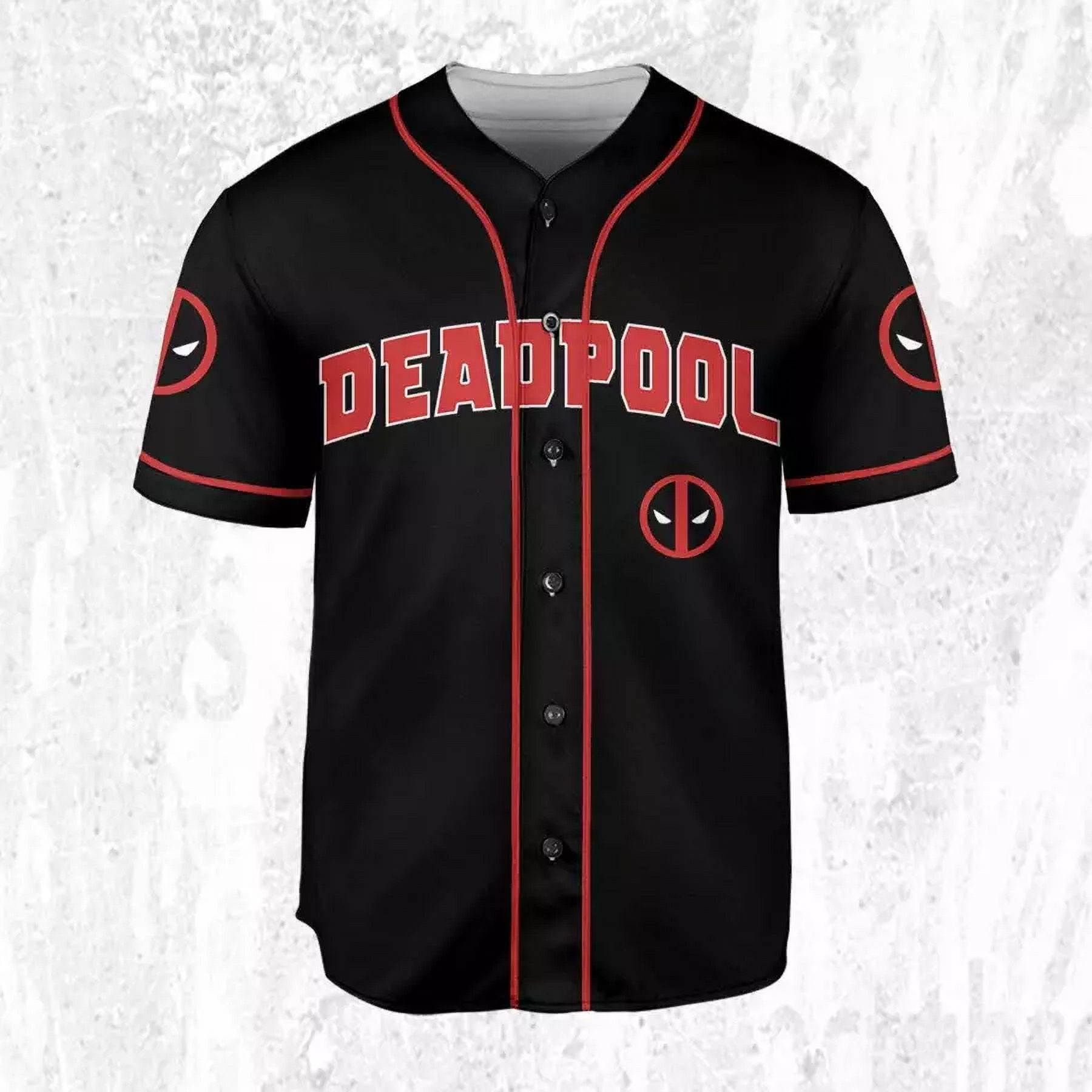 Personalized Deadpool Superhero Fans Father's Day Baseball Jersey Shirt ...