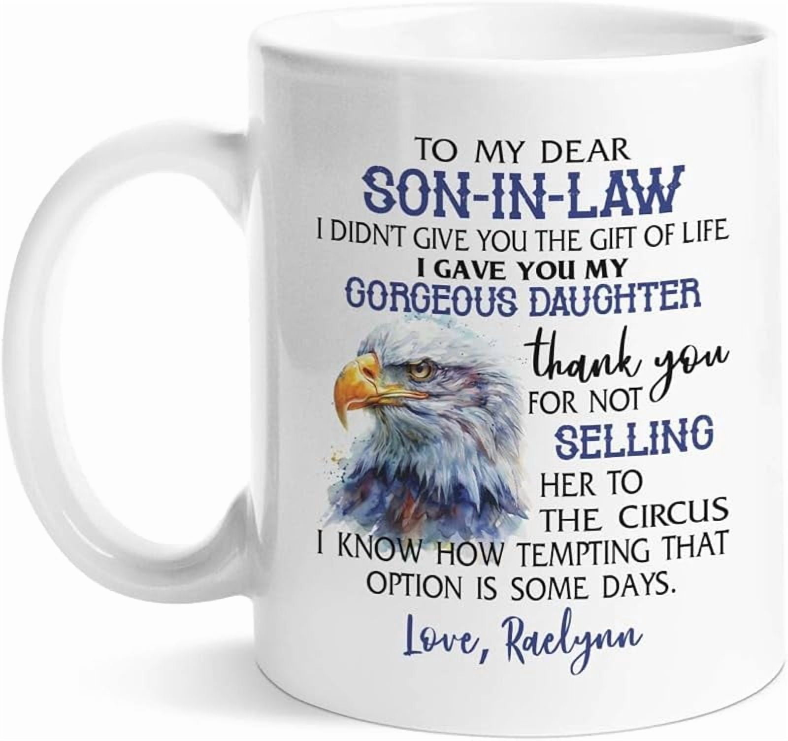 Personalized To My Dear Son-In-Law Teacup, Novelty Mug Gift To Son In ...