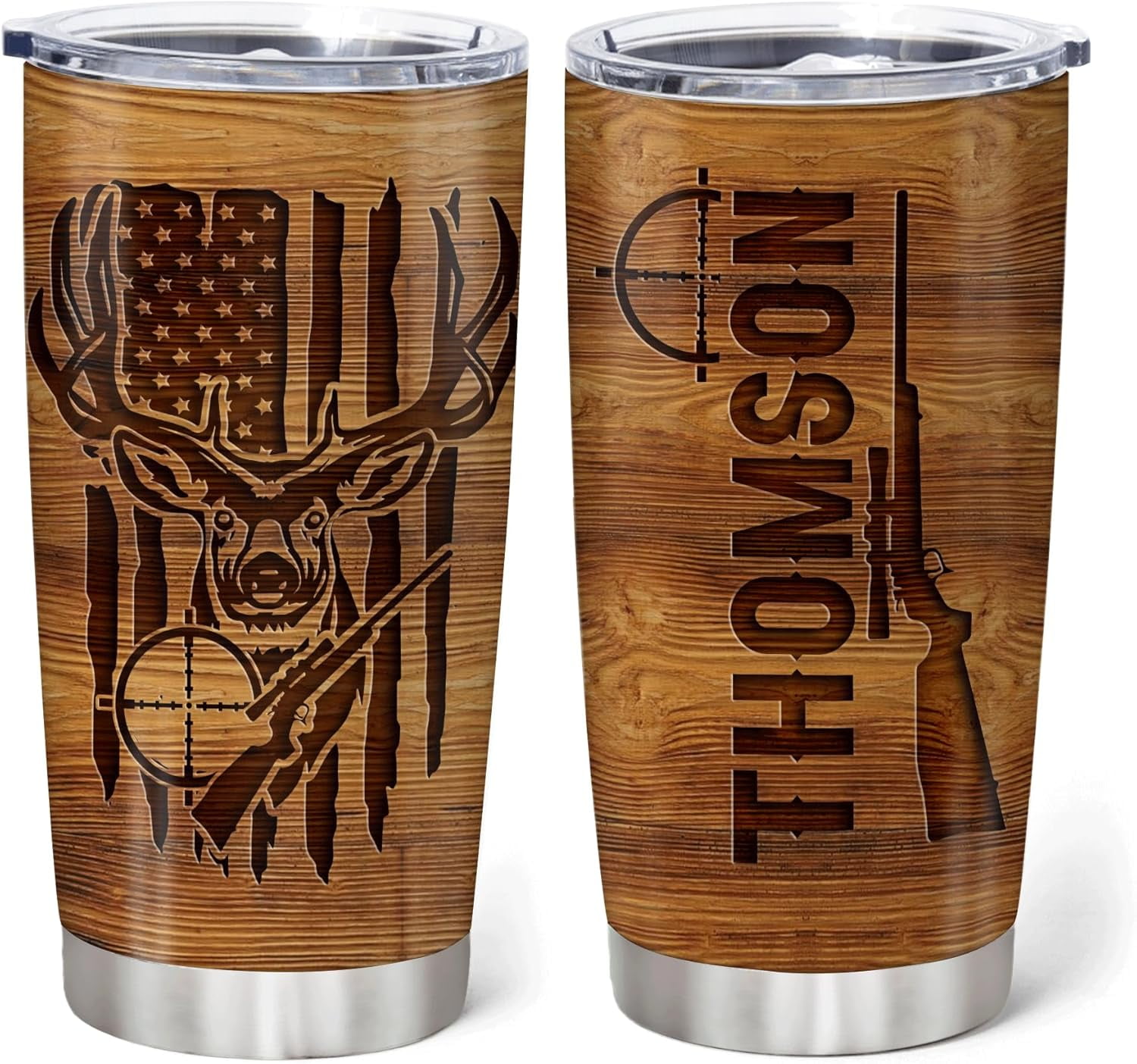 Personalized Deer Hunting Tumbler 20oz 30oz Hunter Gifts For Men ...