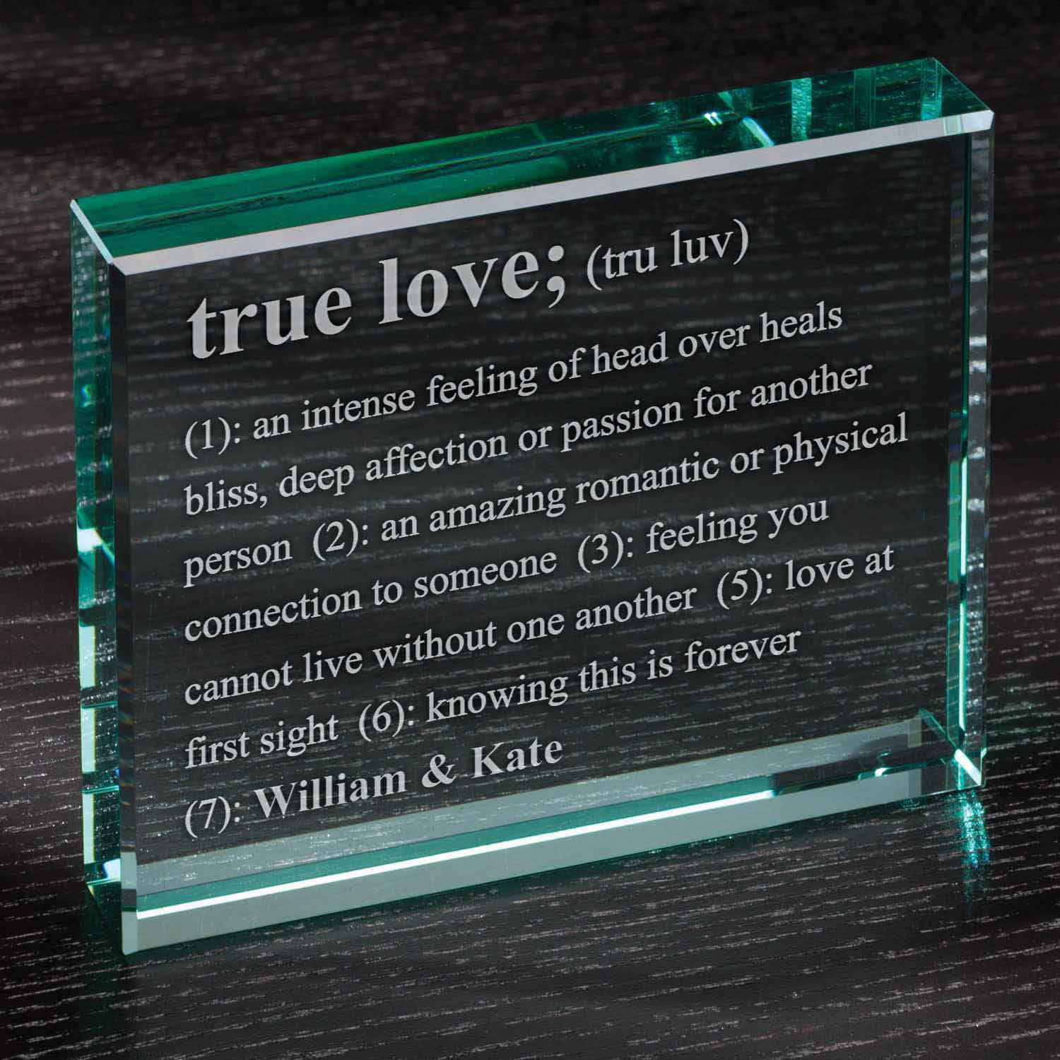 Personalized Definition of True Love 4" x 5" Glass Keepsake - Walmart.com