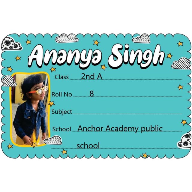 Personalized Desk Name Tags – 36pcs Photo Labels for Students, Adhesive ...