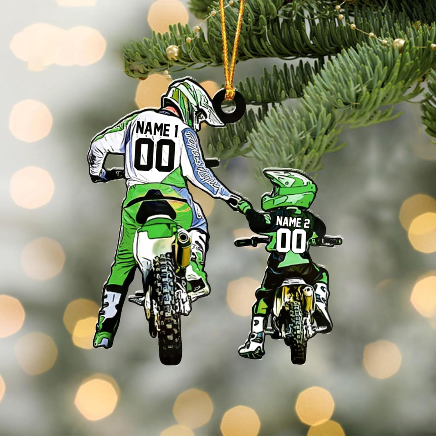 Personalized Dirt Bike Christmas Ornaments 2025 Custom Motocross ...