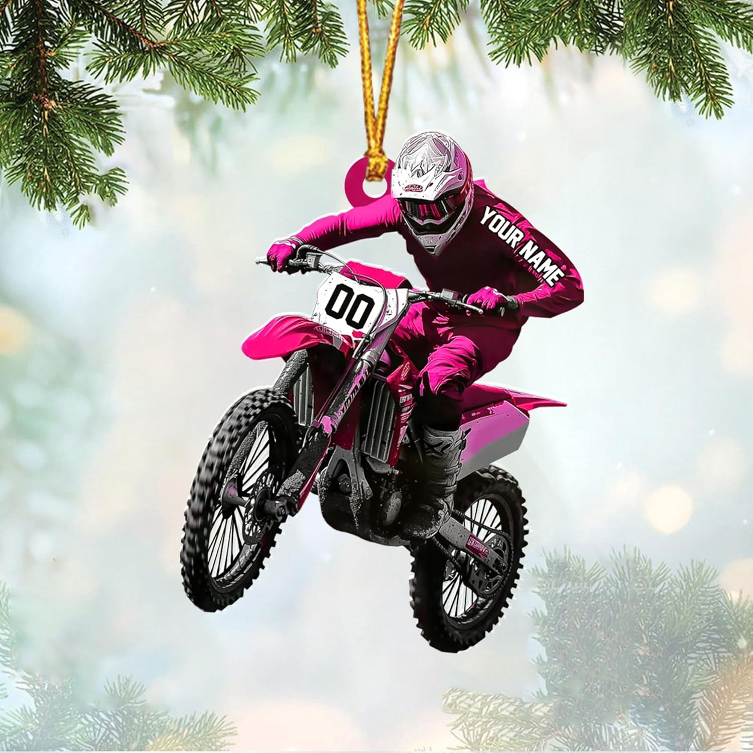 Personalized Dirt Bike Christmas Ornaments 2025 Custom Motocross ...