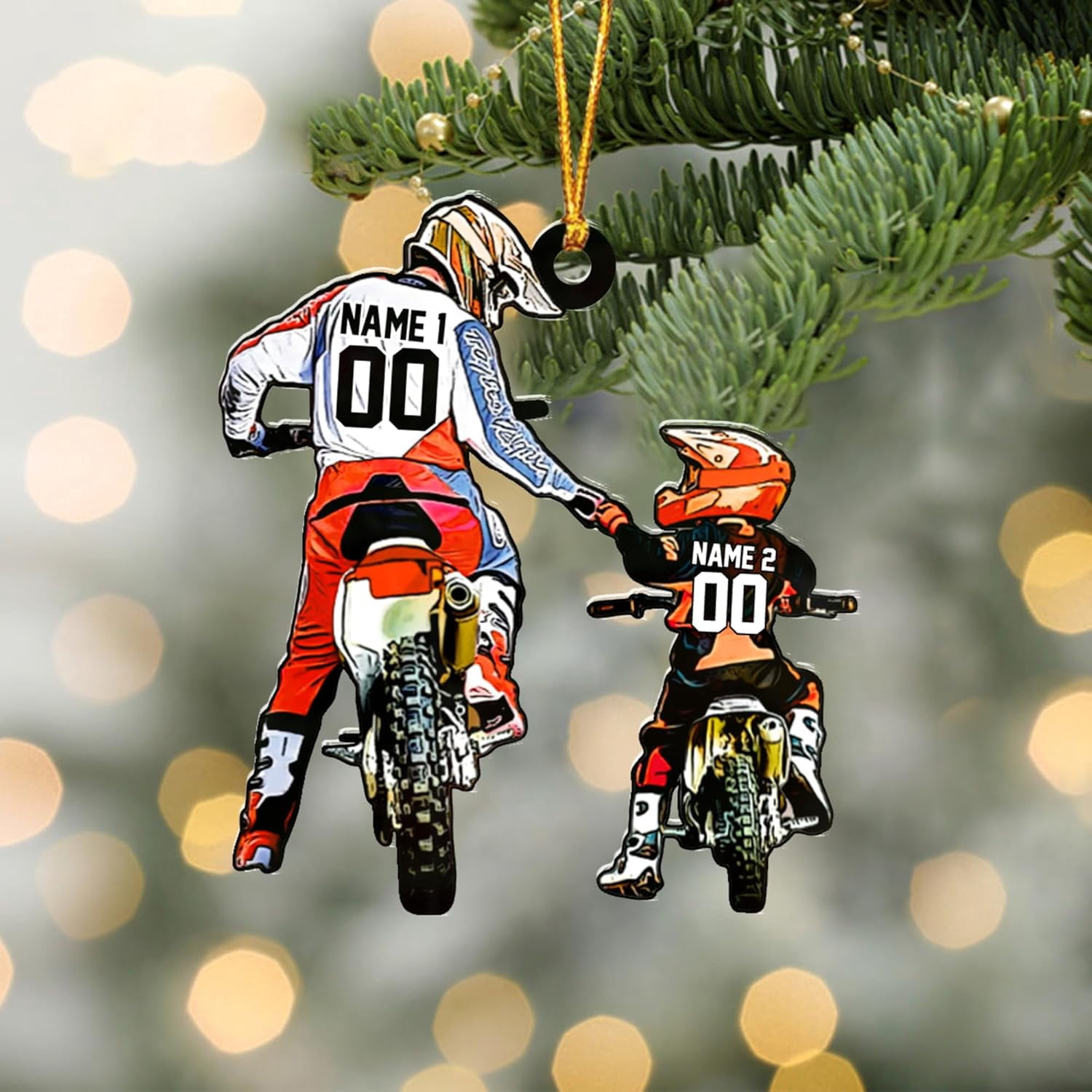 Personalized Dirt Bike Christmas Ornaments 2025 Custom Motocross ...