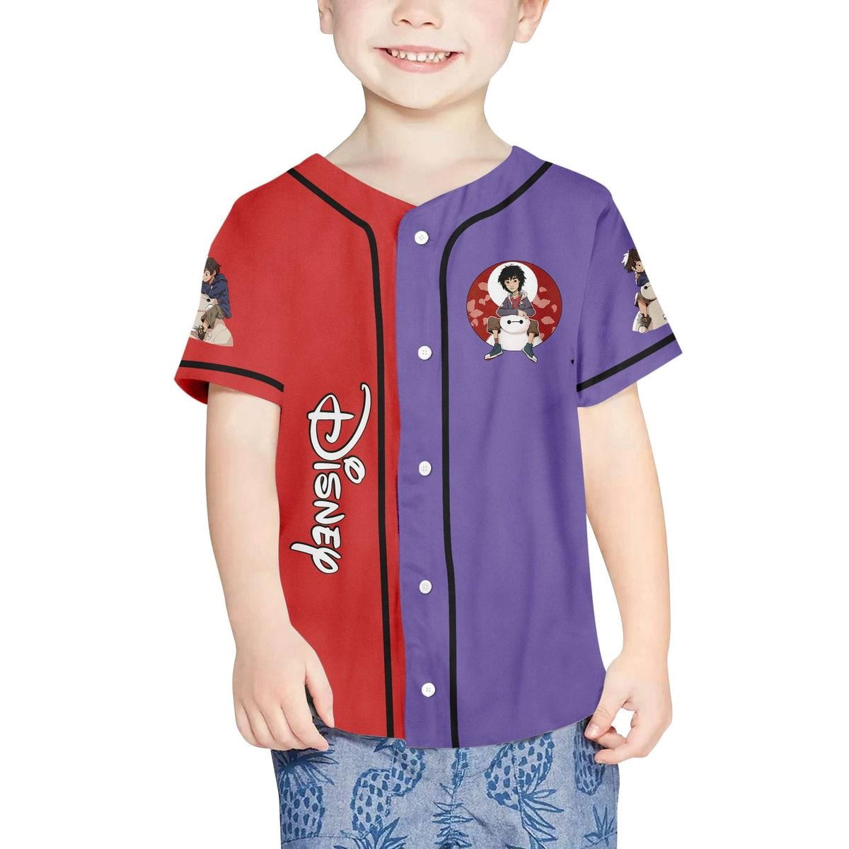 Personalized Disney Big Hero 6 Cute Baymax And Hiro Baseball Jersey - Wondermento - Walmart.com
