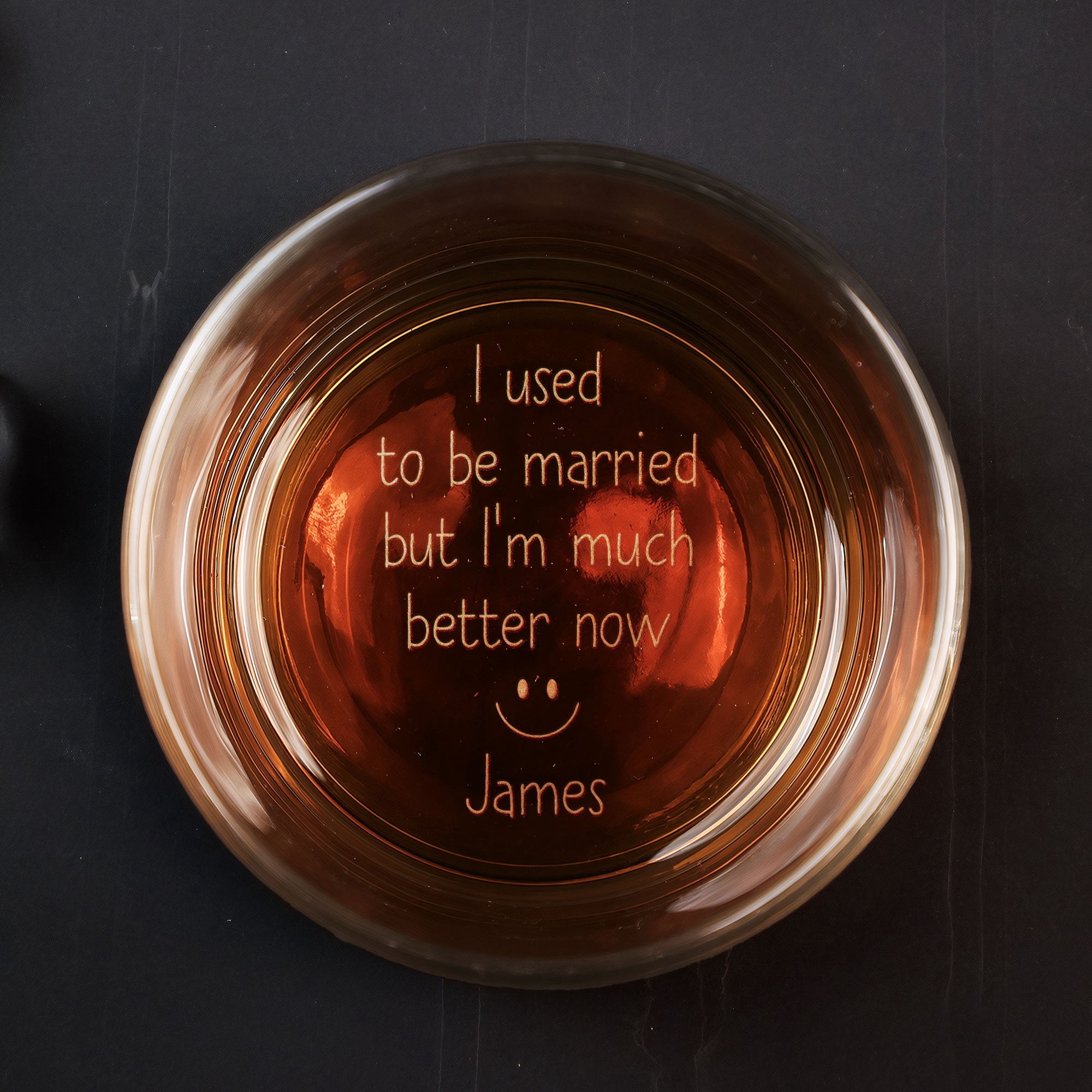Personalized Divorce Gifts - Engraved Whiskey Glass for Him/Her, Custom ...