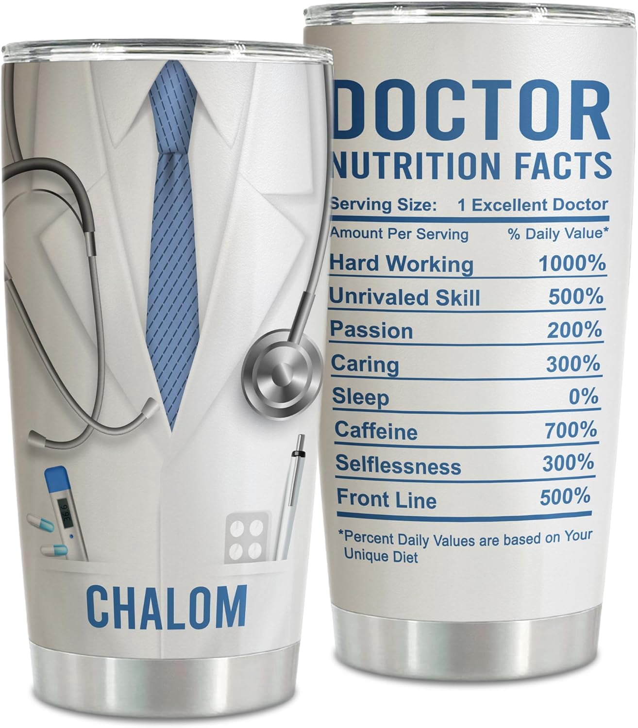 Personalized Doctor Tumbler 20 Oz Stainless Steel Doctors Day, Medical ...